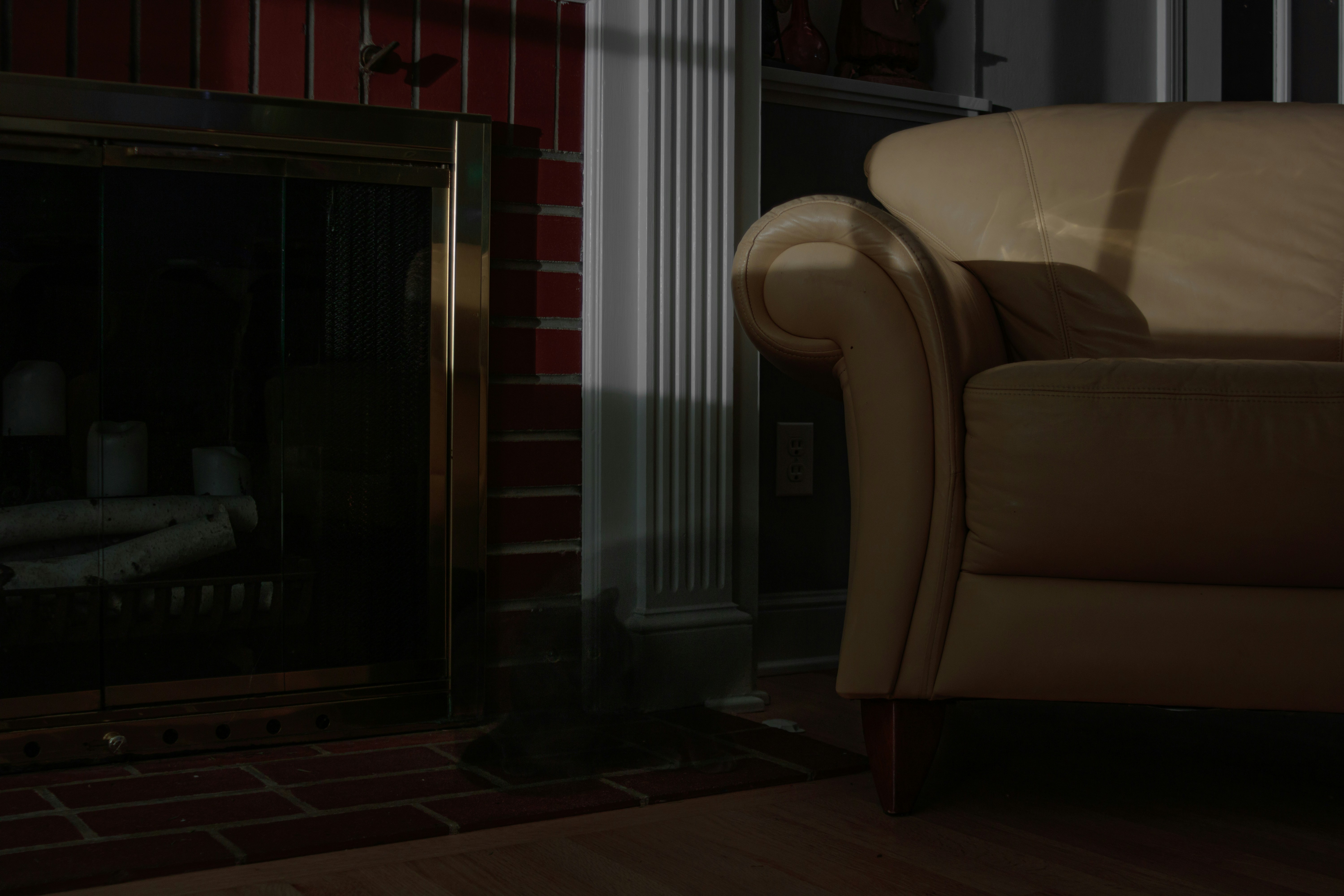 Sunlit Armchair by the Quiet Fireplace