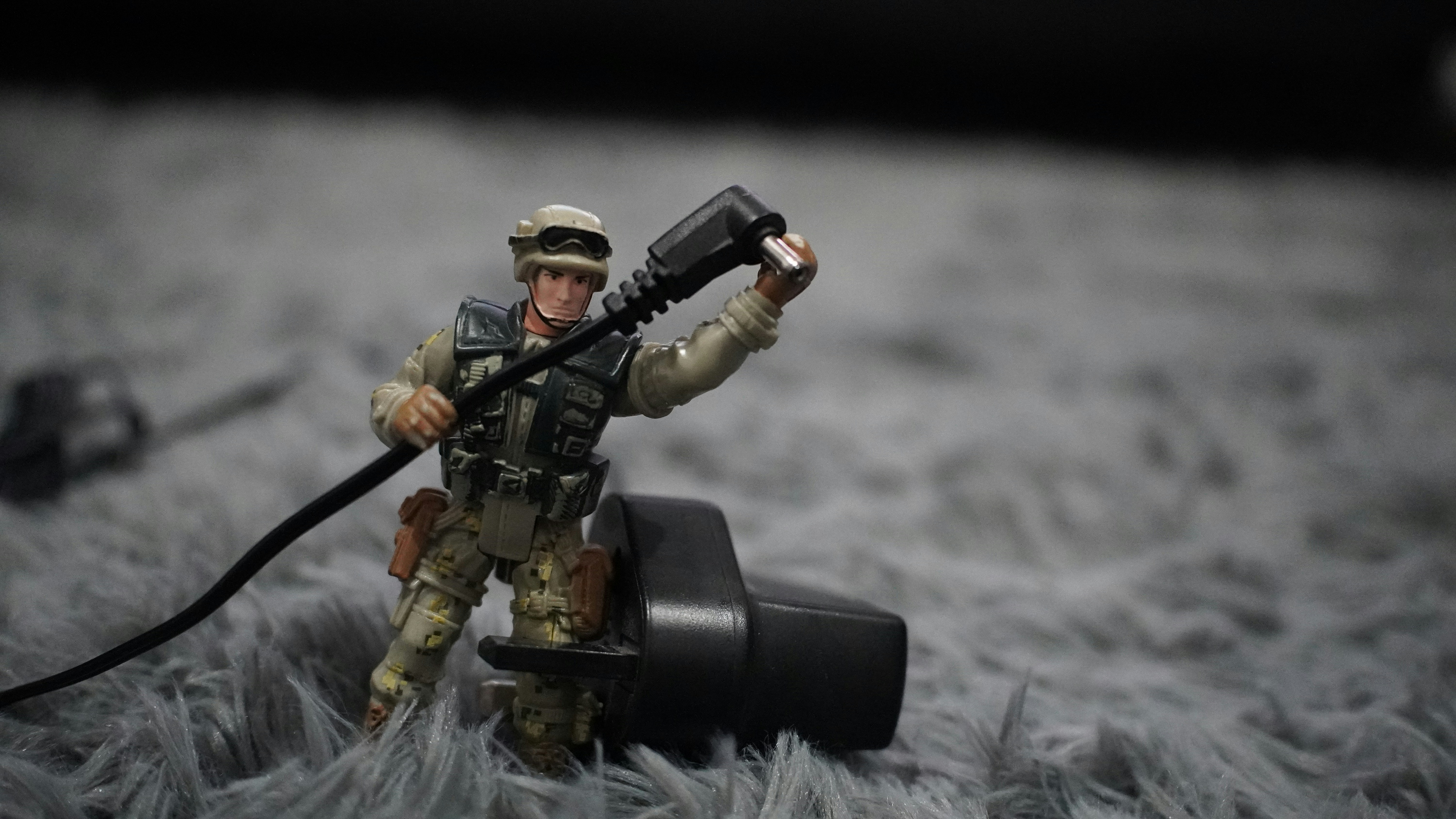 Miniature Airborne Operator: A Playful Snapshot in Soft Focus