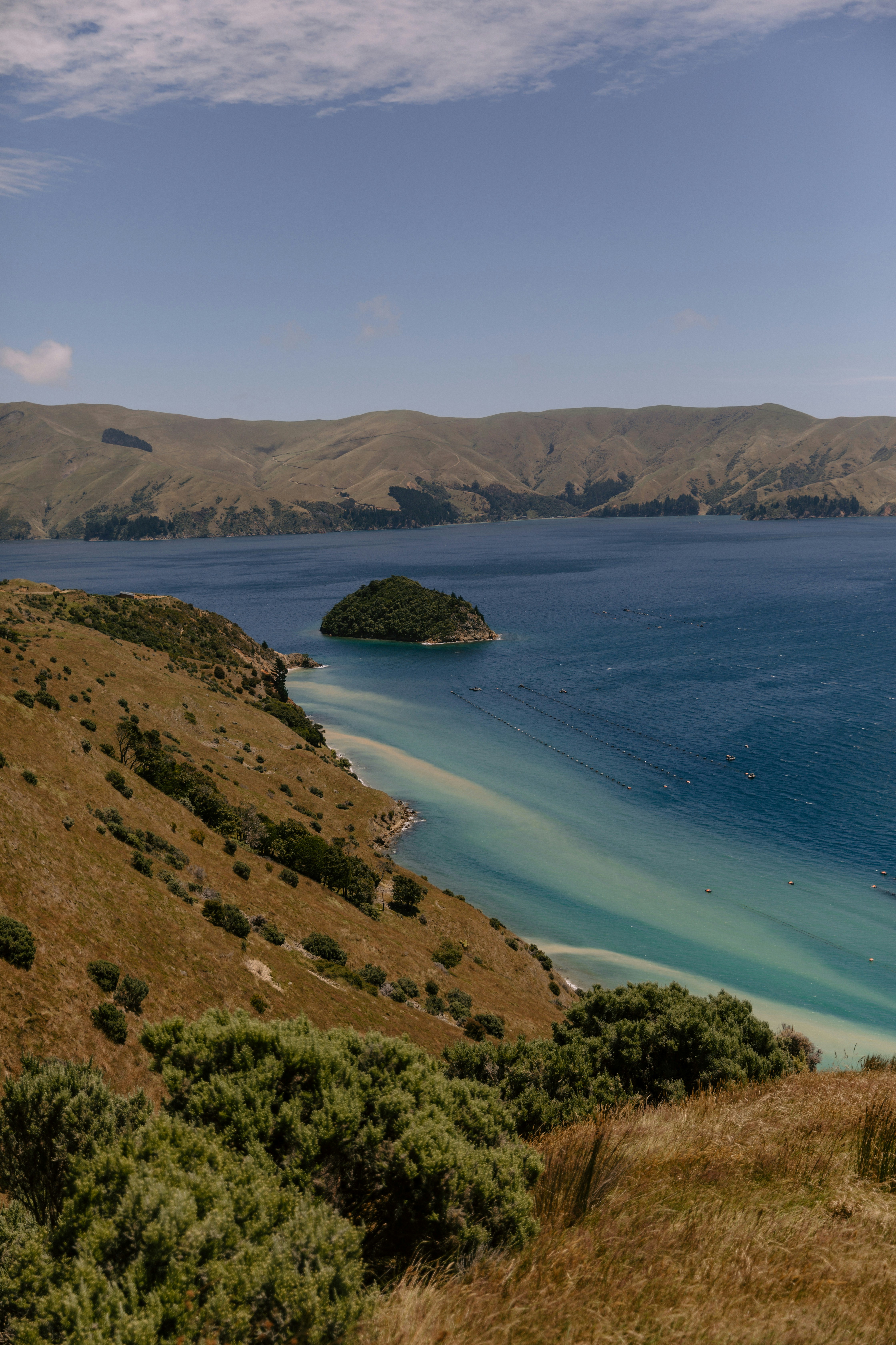 Bay of Quiet Hills: A Terraced Coast Meeting Turquoise Waters
