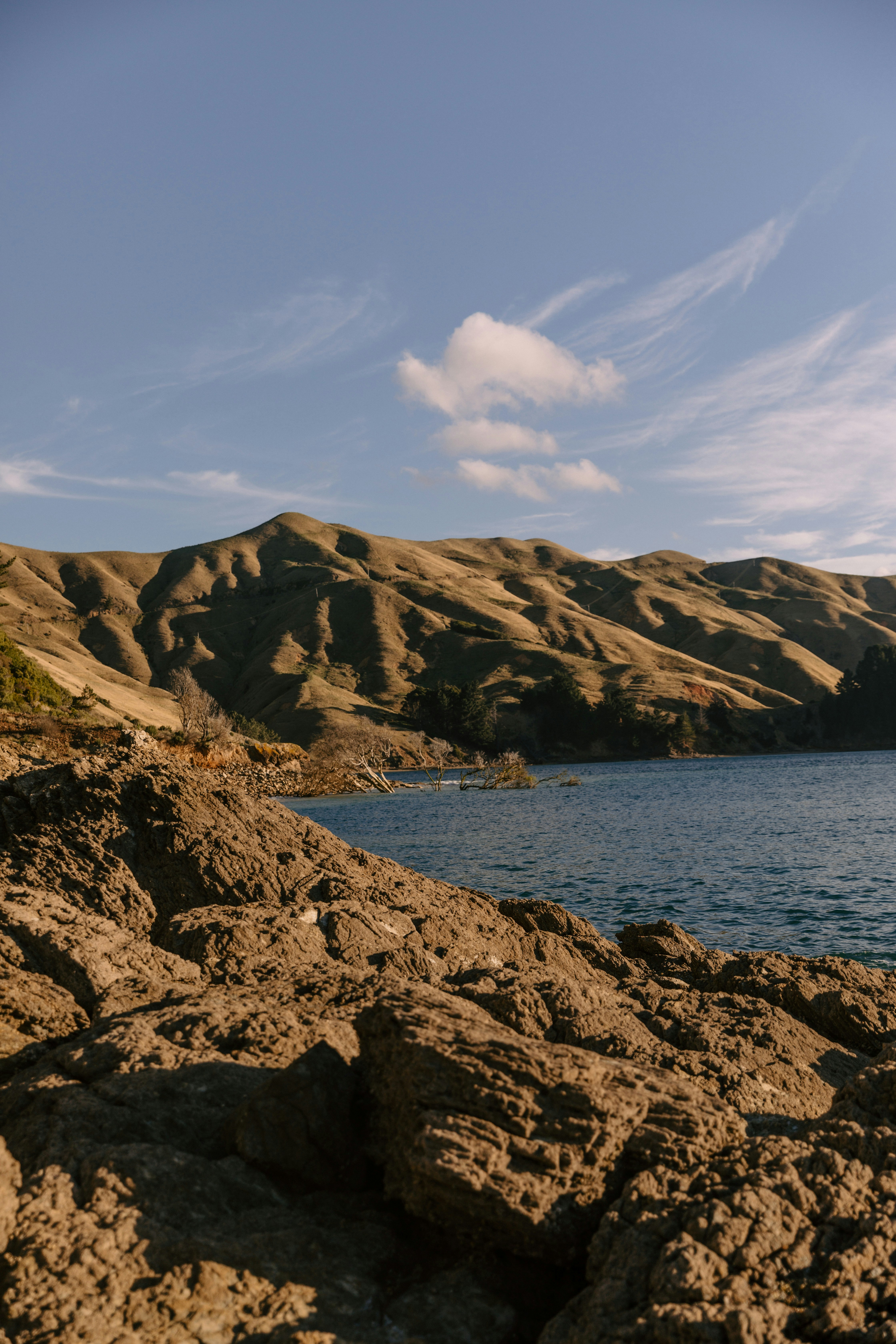 Lava-hued Cliffs by the Quiet Lake