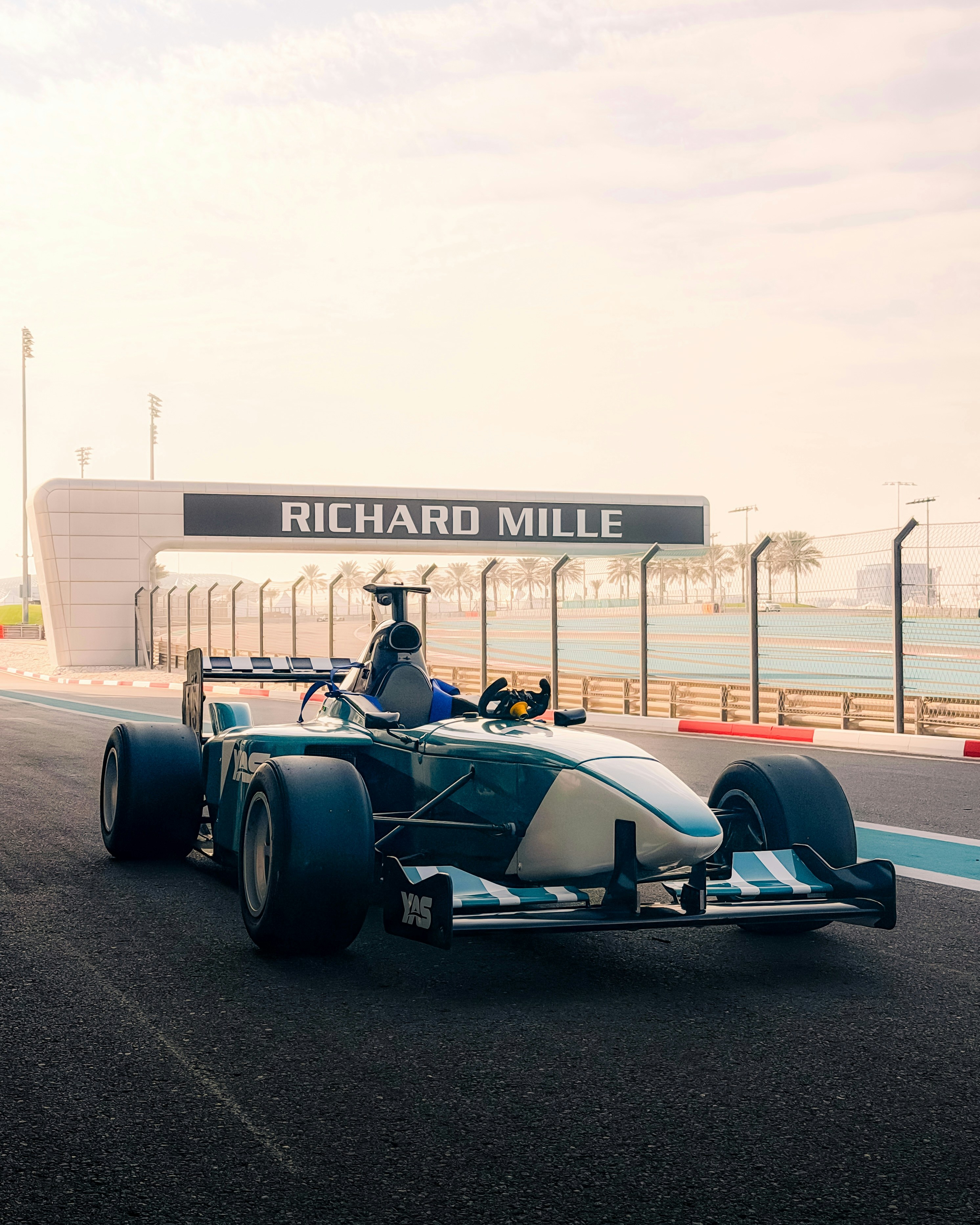 Richard Mille on Track: a lone formula car awaiting the checkered moment