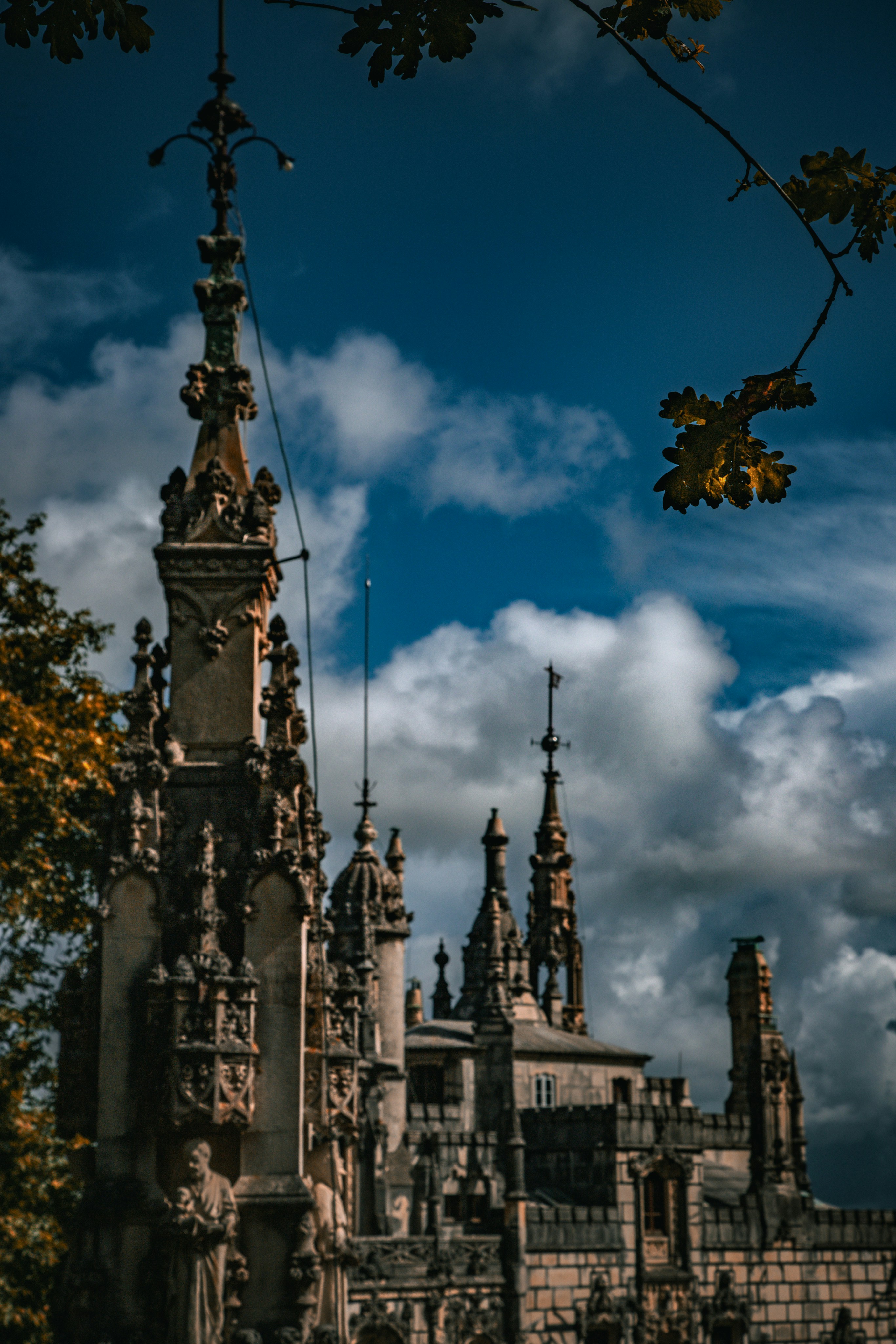 Gothic Spires Against a Bold Sky