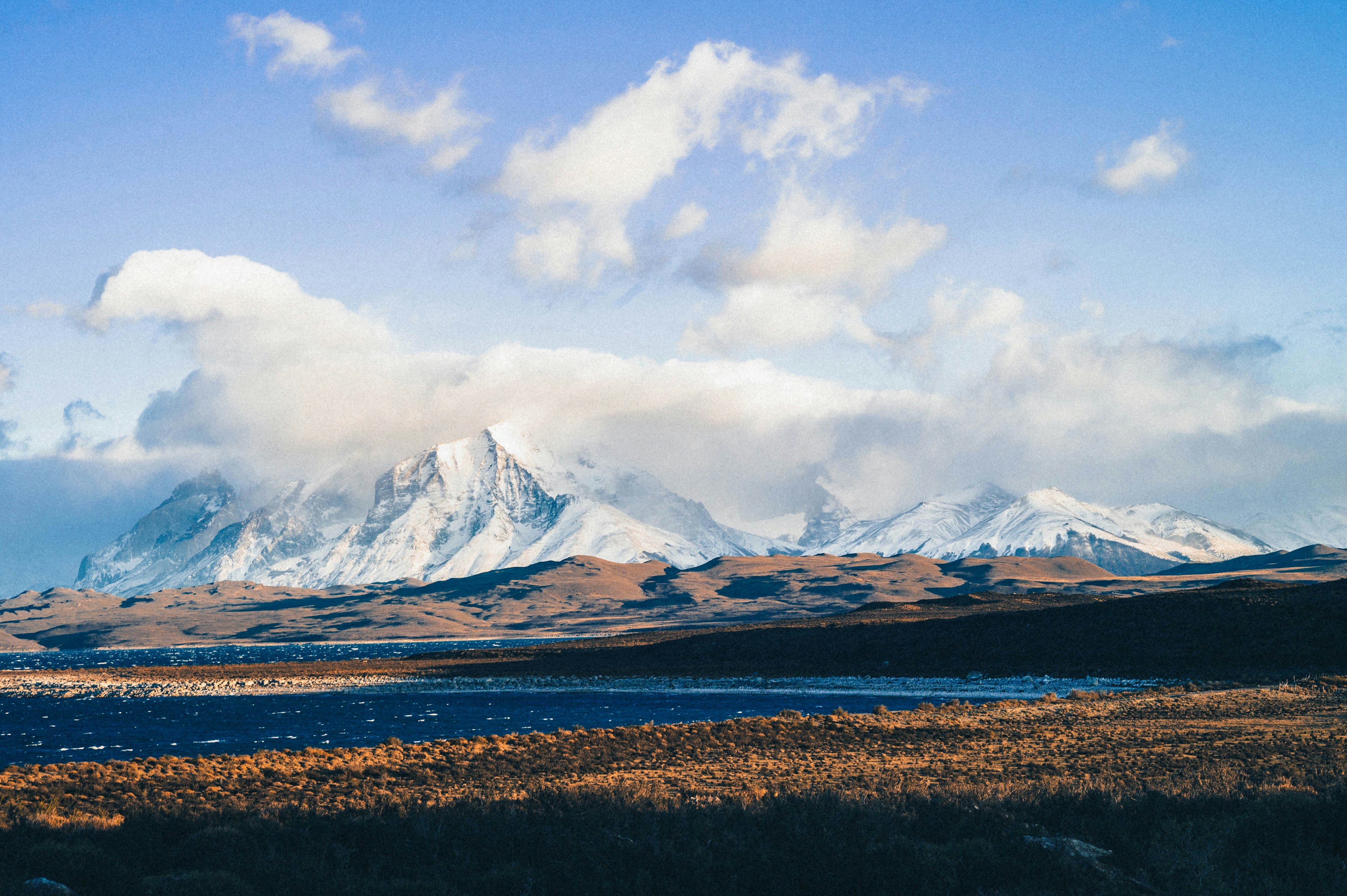 Snowbound Peaks Beneath a Quiet Sky