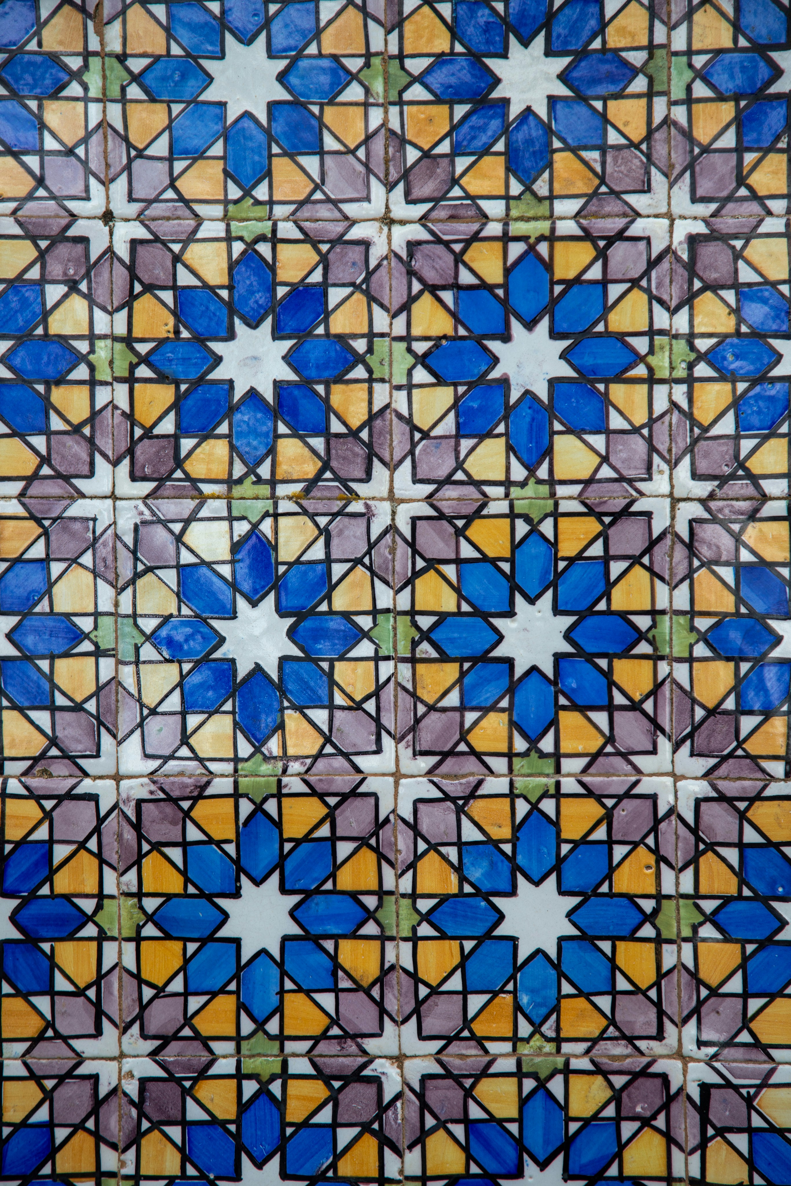 Infinite Star Mosaic: Interlocking Tiles of Color and Geometry