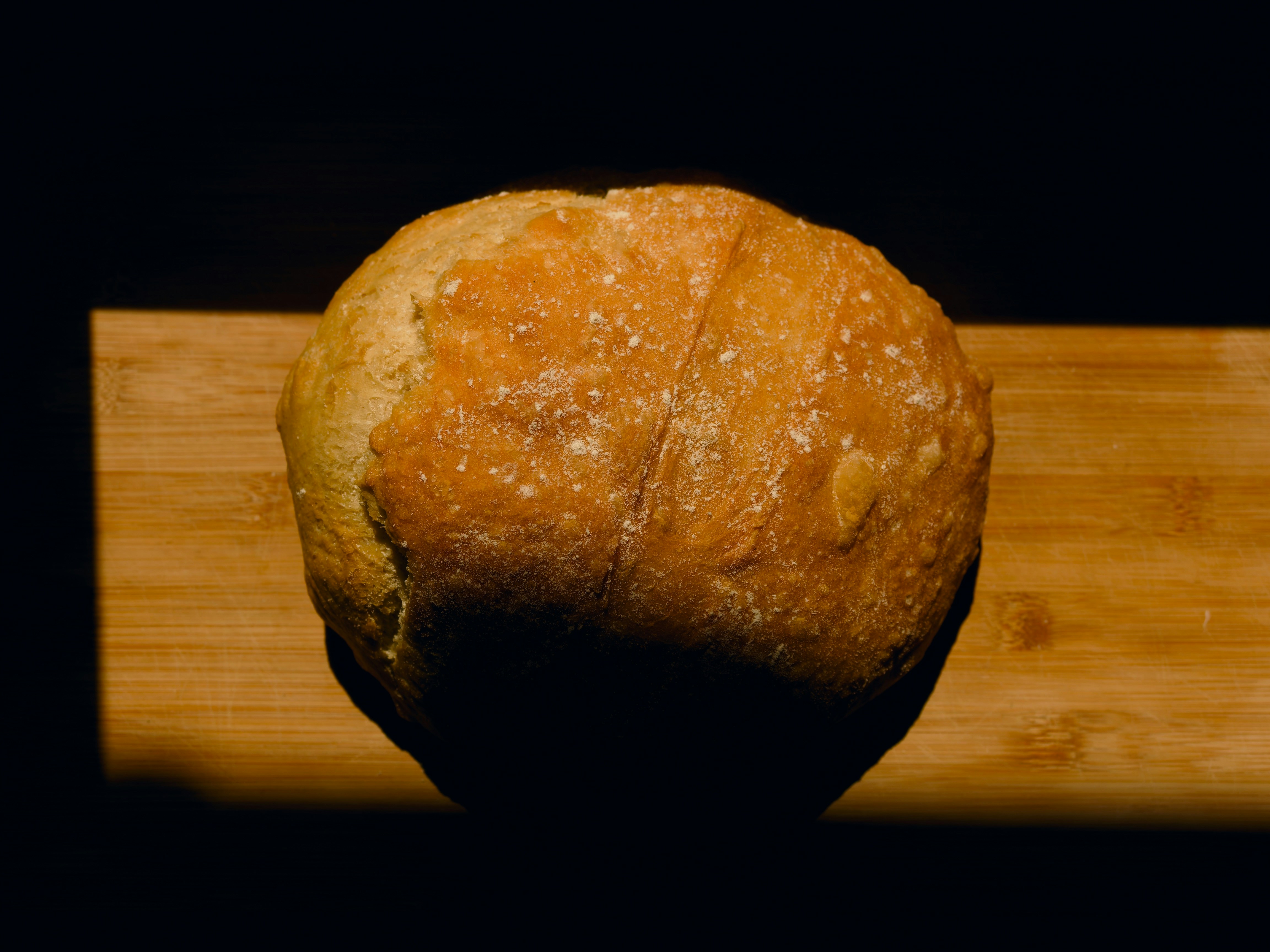 Golden Crust Under a Spotlight