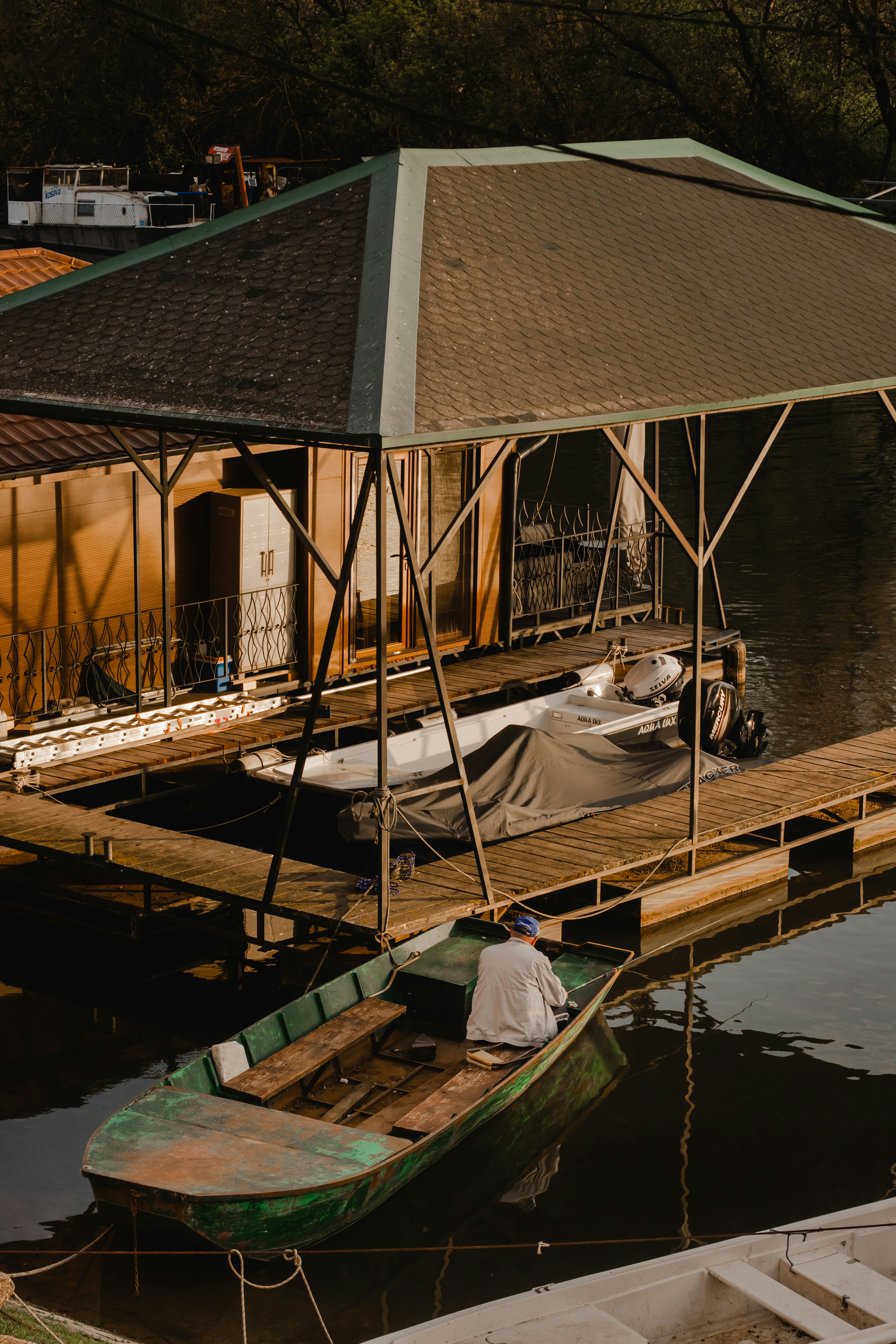 Morning Quiet at the Floating Boatyard