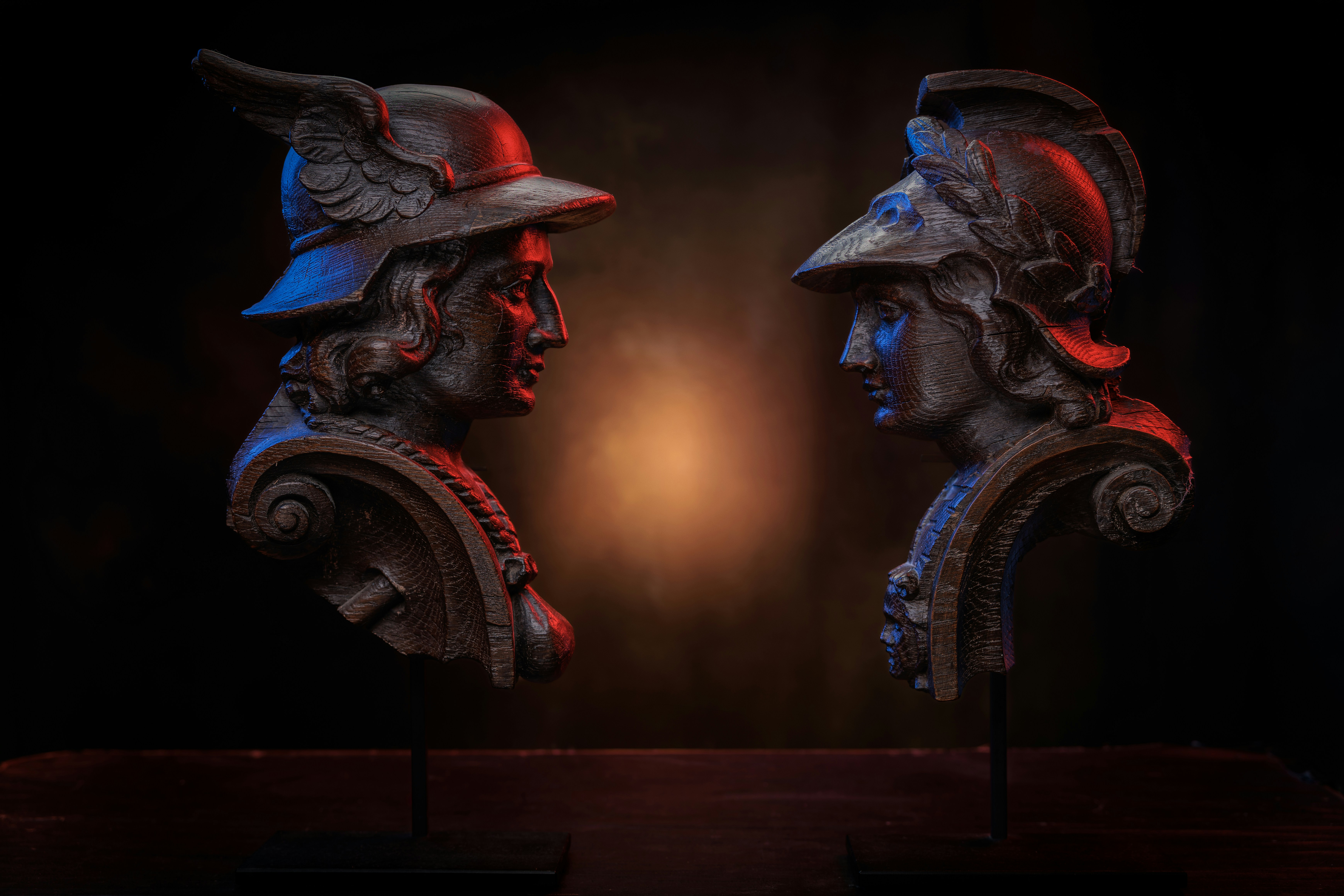 Echoes of Red and Blue: Twin Busts in a Gap of Light