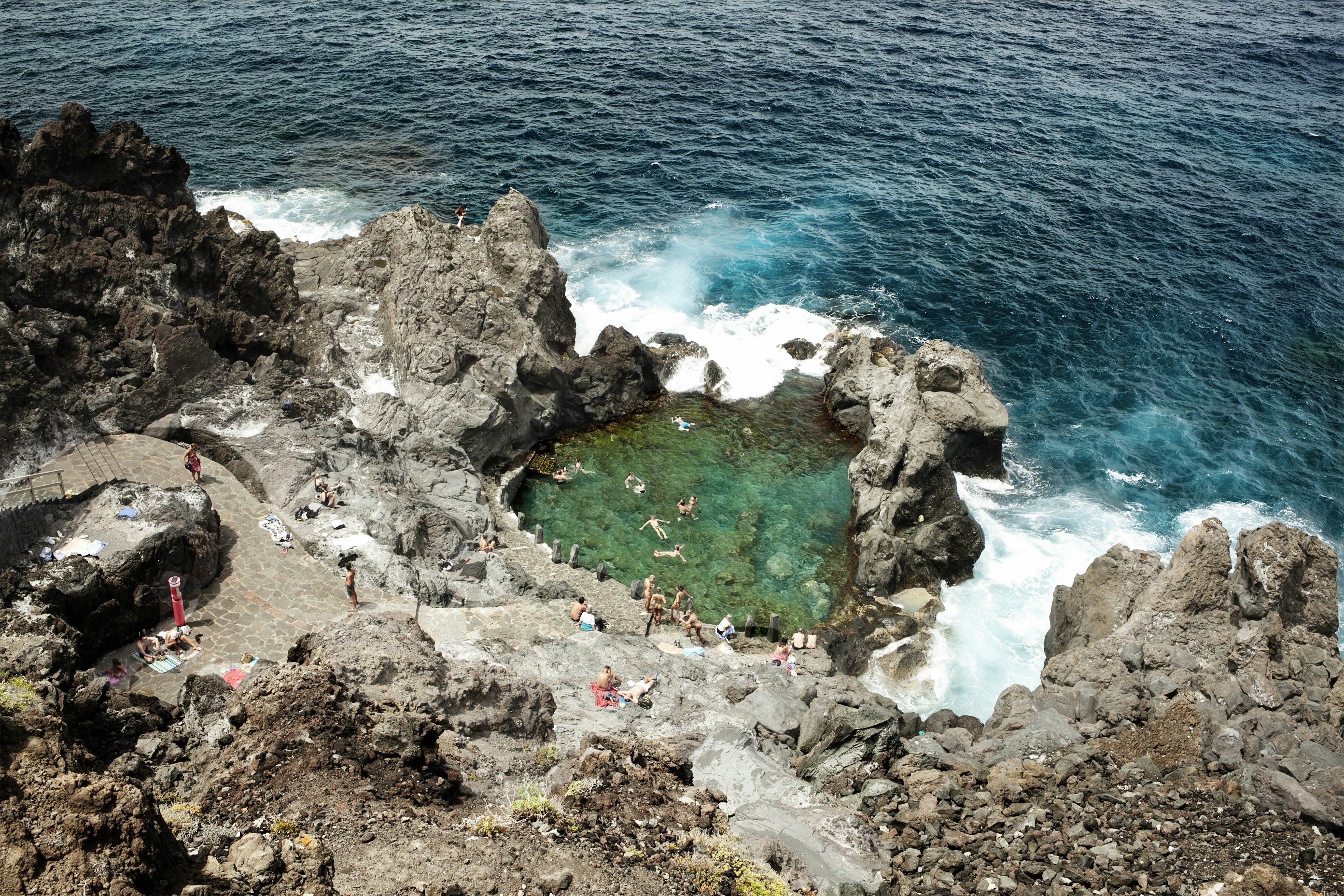 Azure Tidepool at the Rugged Coast