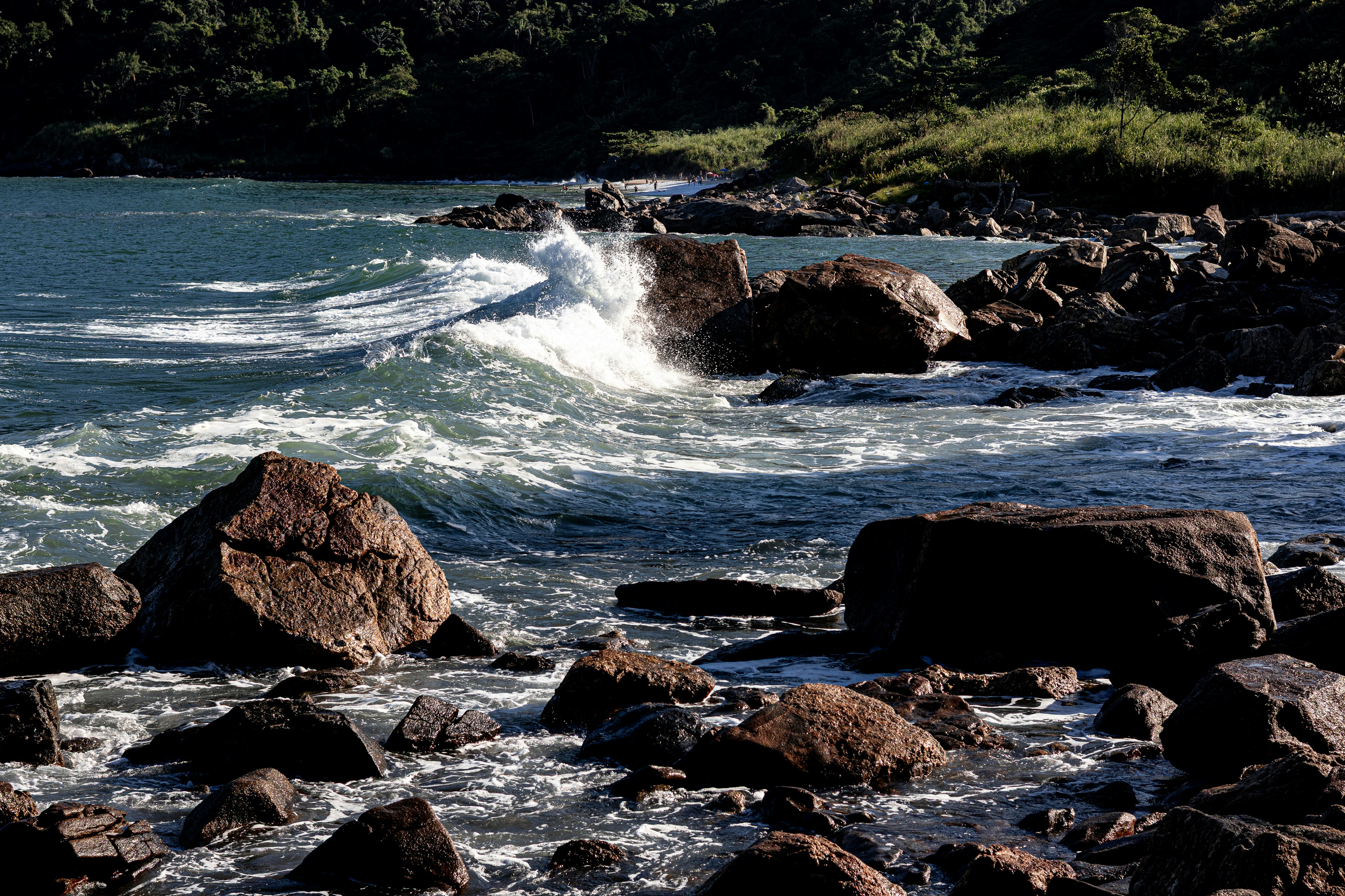 Coastal Rumble: Light, Rock, and Sea Spray