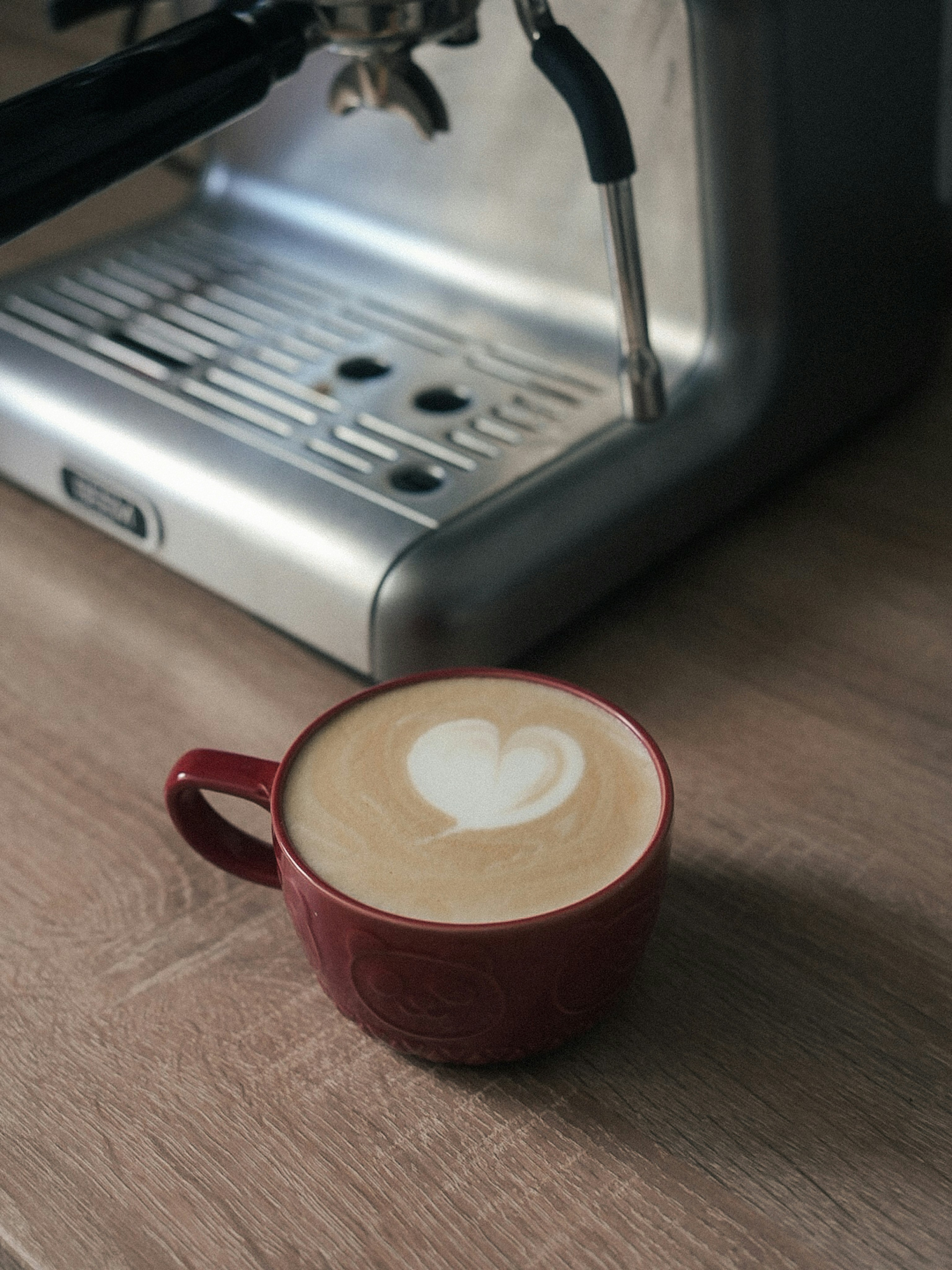 Heart Steam: A Latte Moment by the Espresso Machine