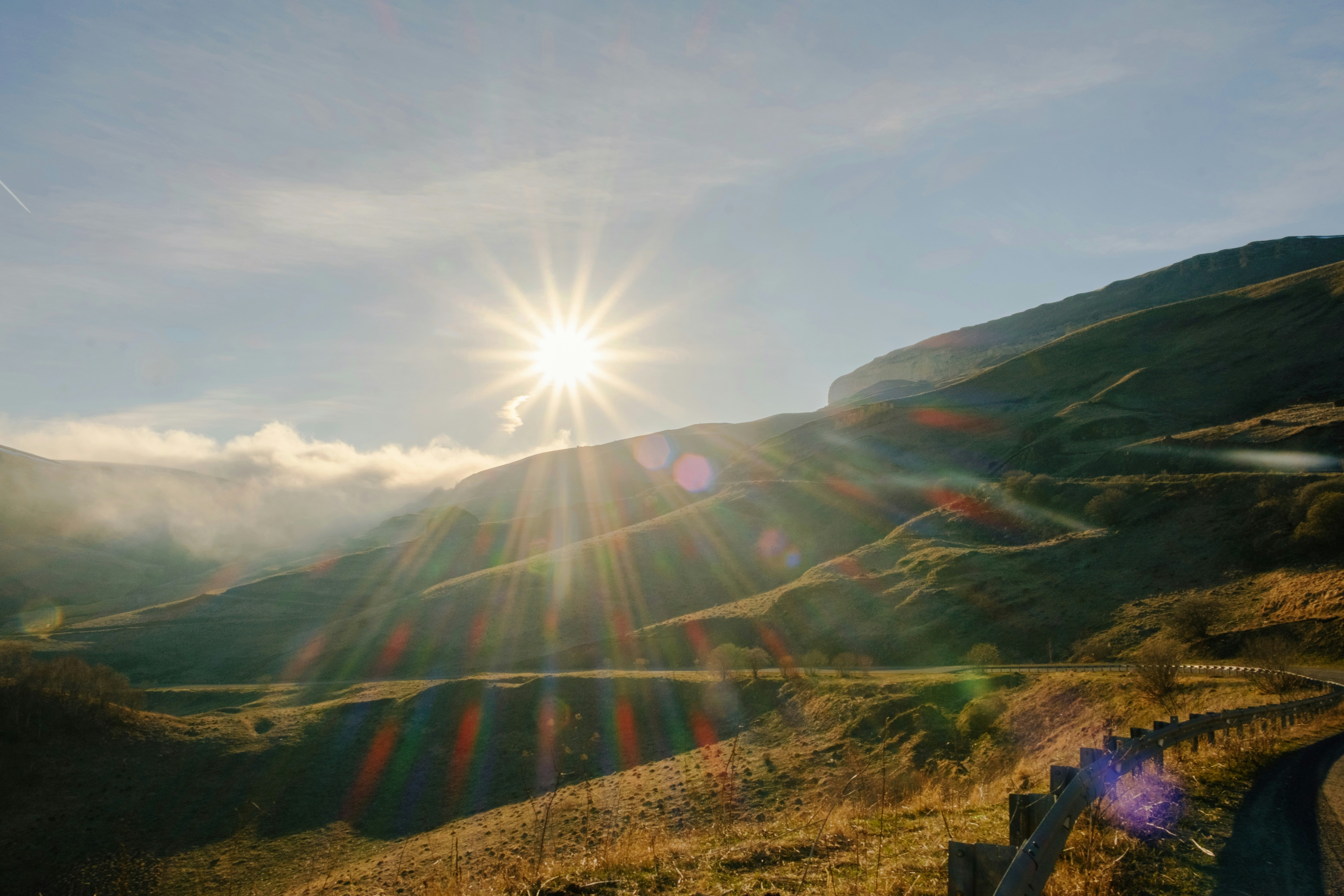Sunburst Over Valley Road