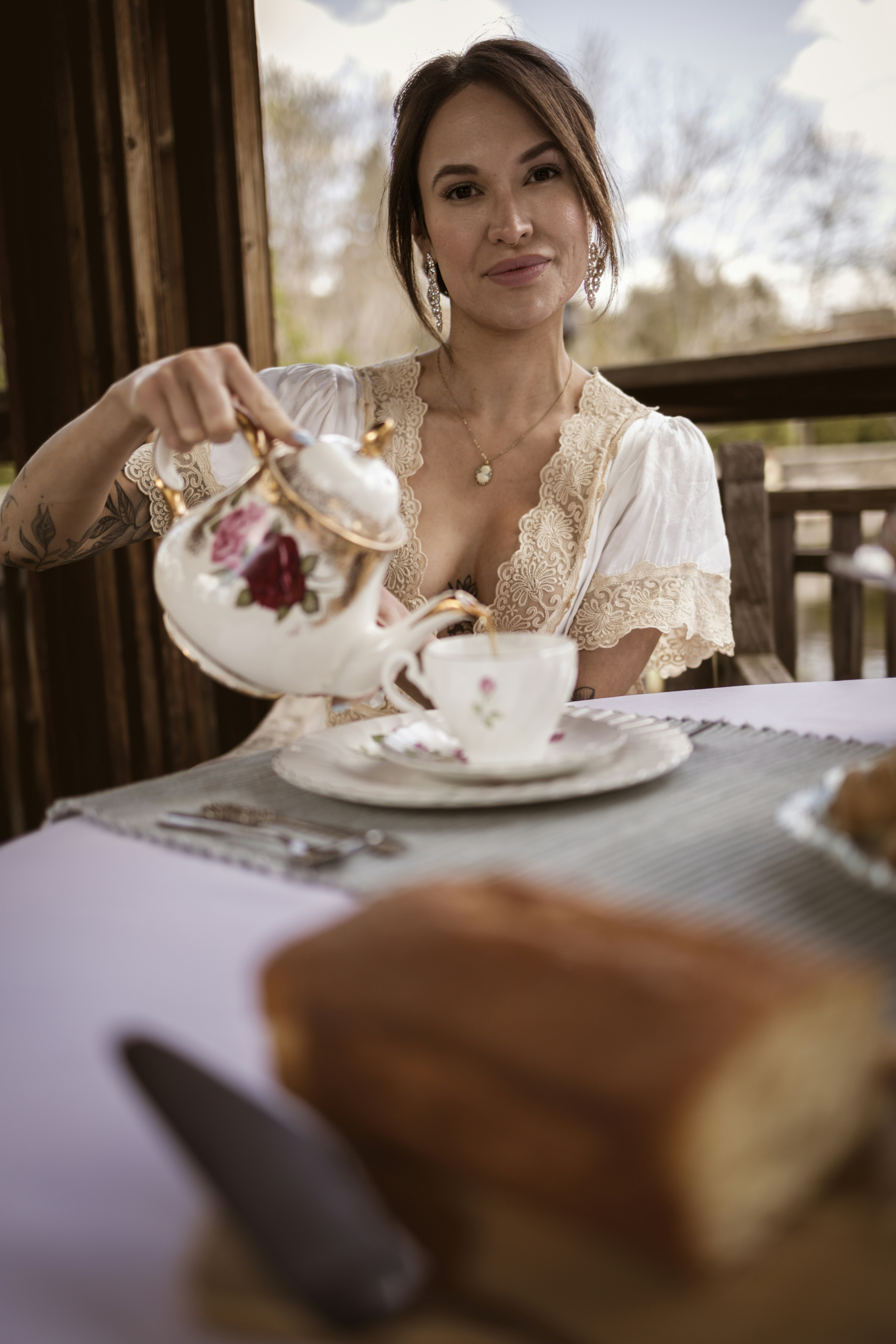Tea Service at Dappled Balcony
