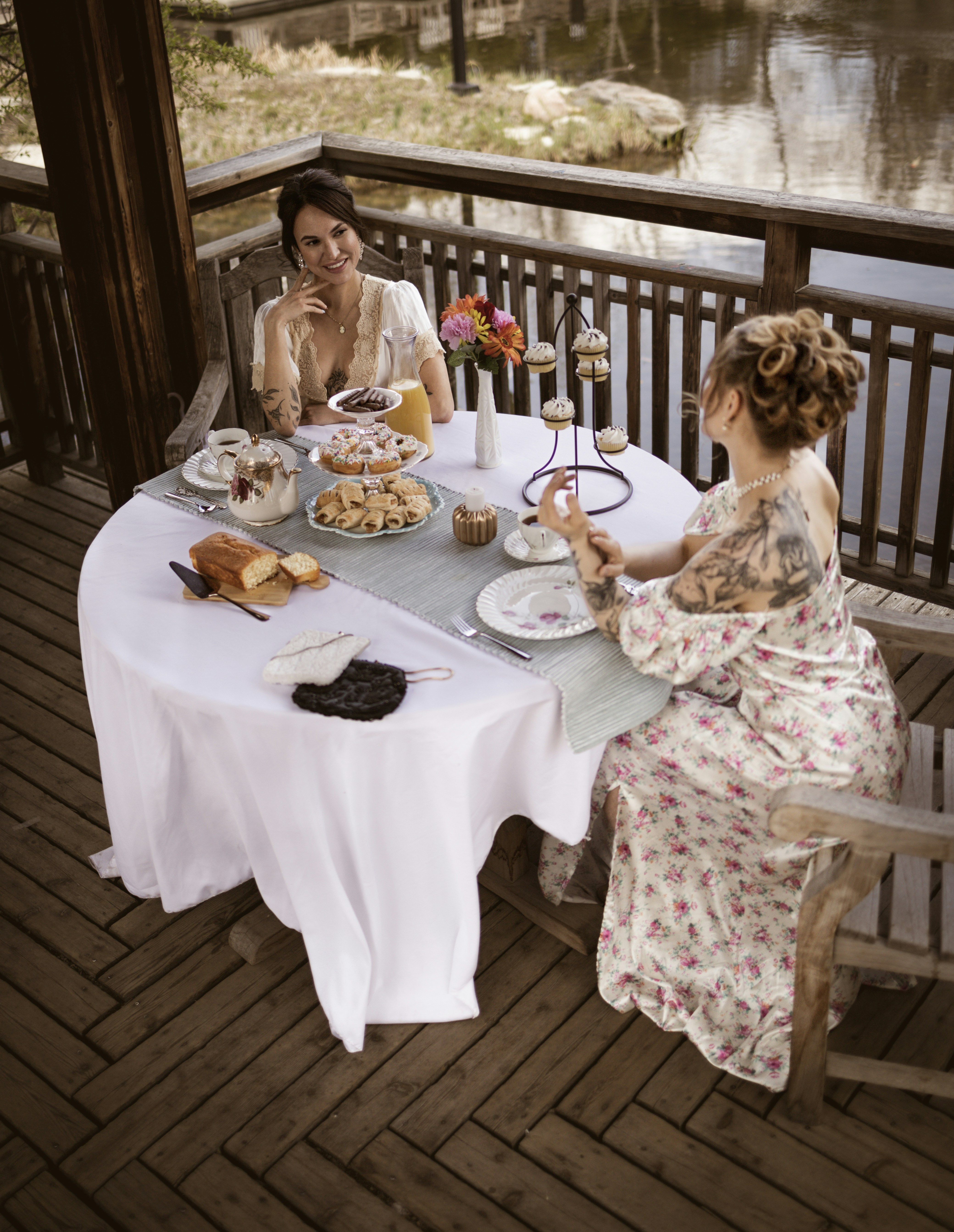 Tea for Two by the Lake: A Quiet Brunch on the Deck