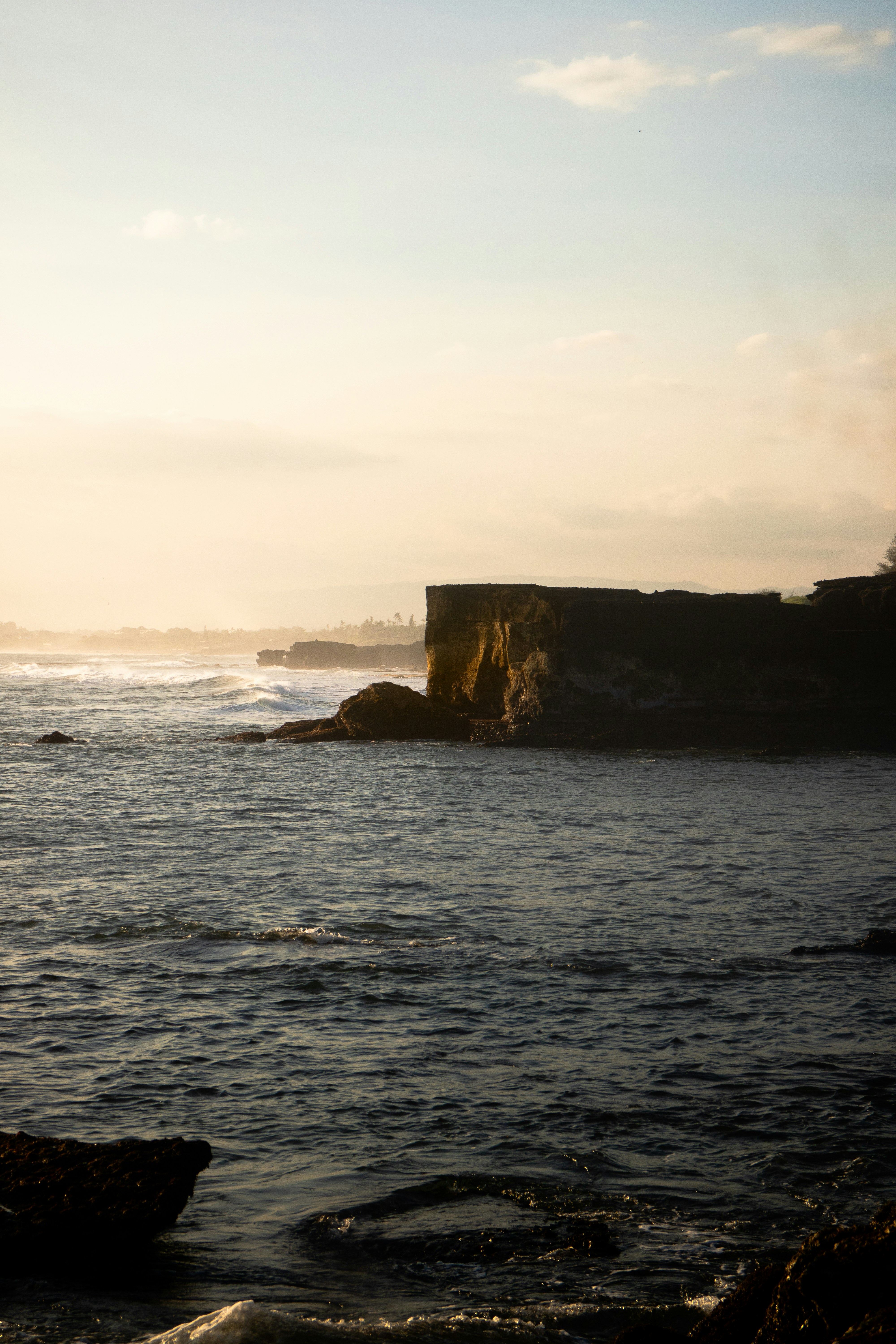 Golden Cliffline at Dusk