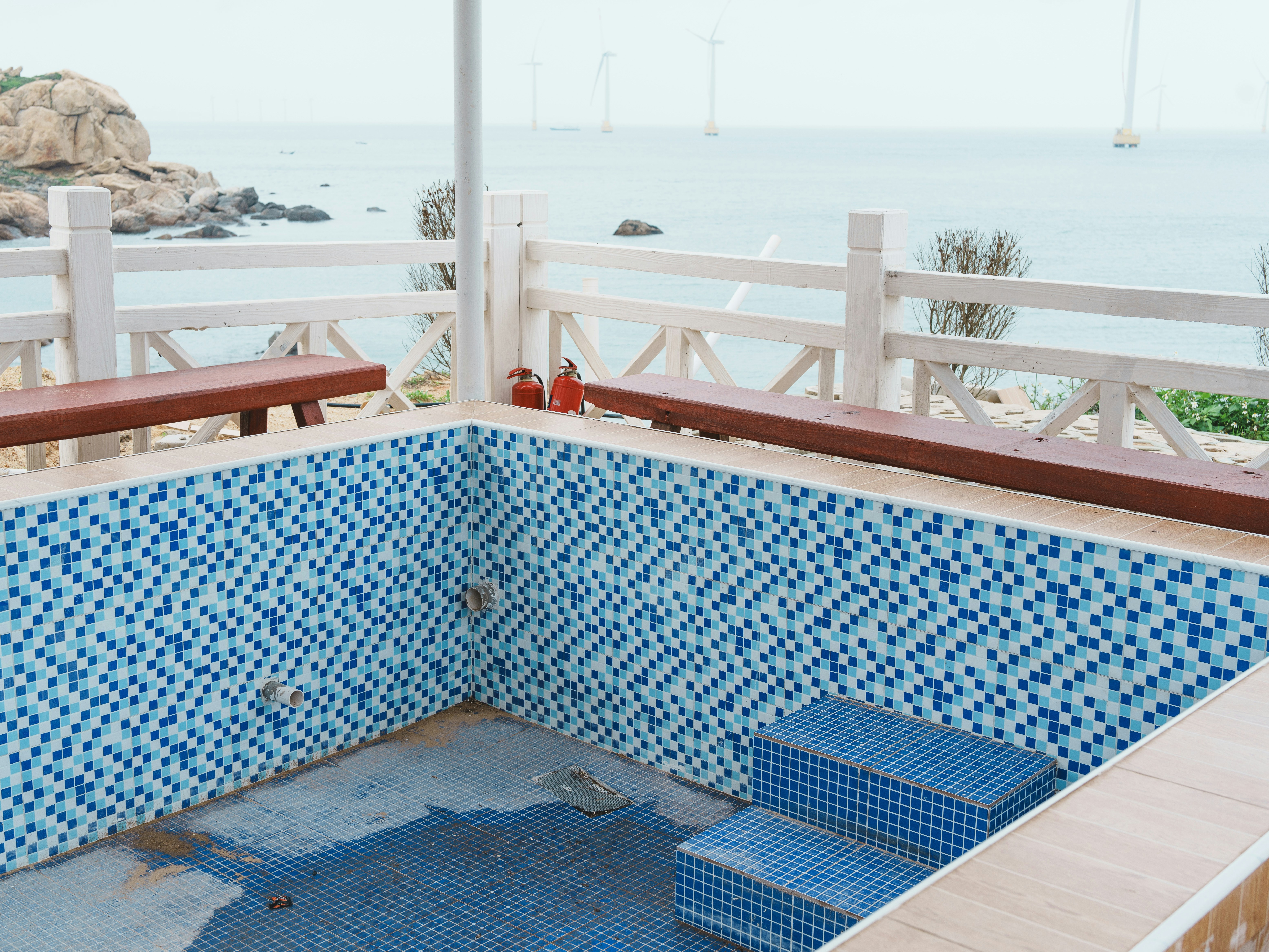 Blue Mosaic Oasis by the Sea