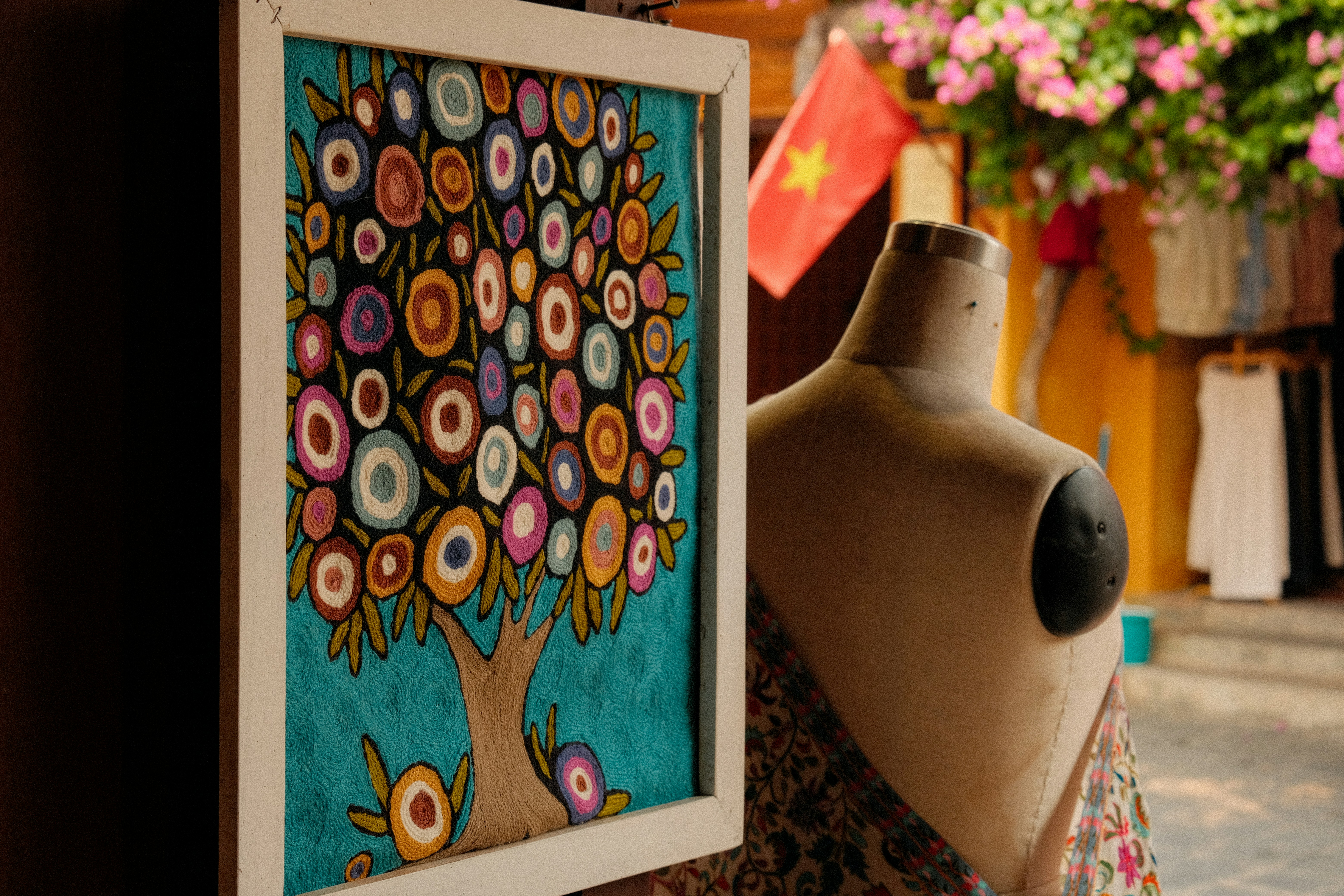 Colorful Tree Portrait Framed for the Busy Market