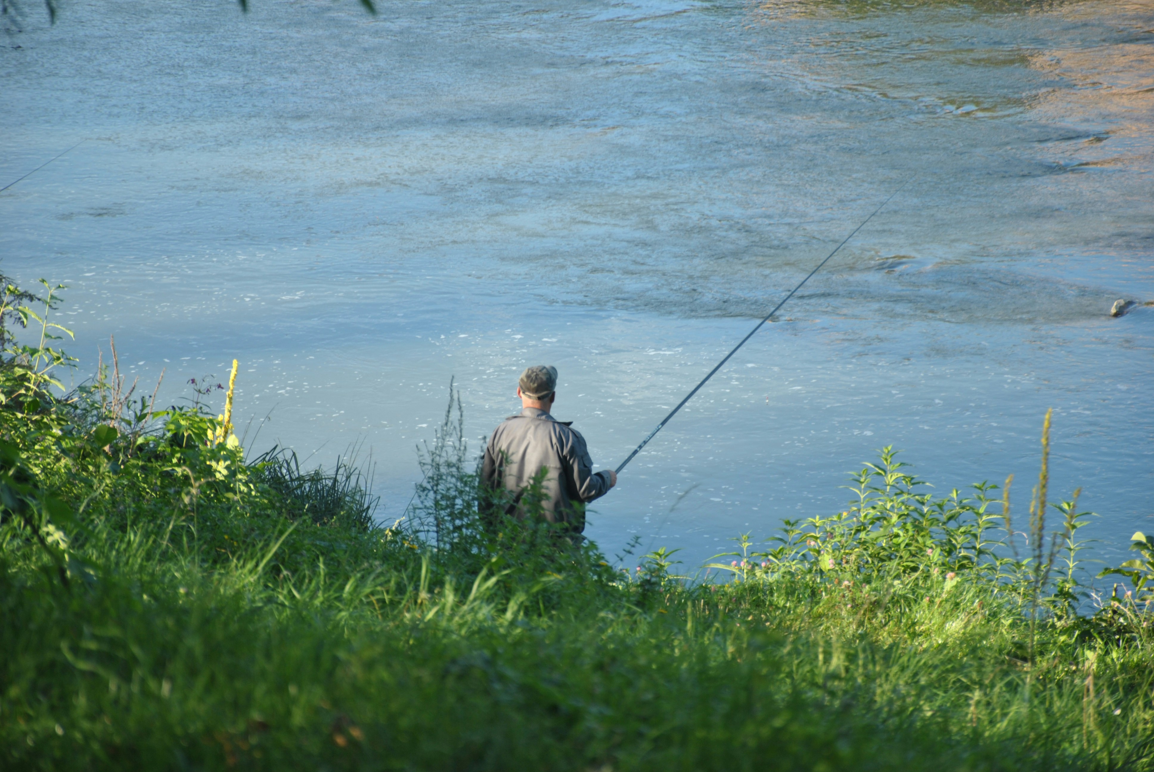 Quiet Angler at the River’s Edge