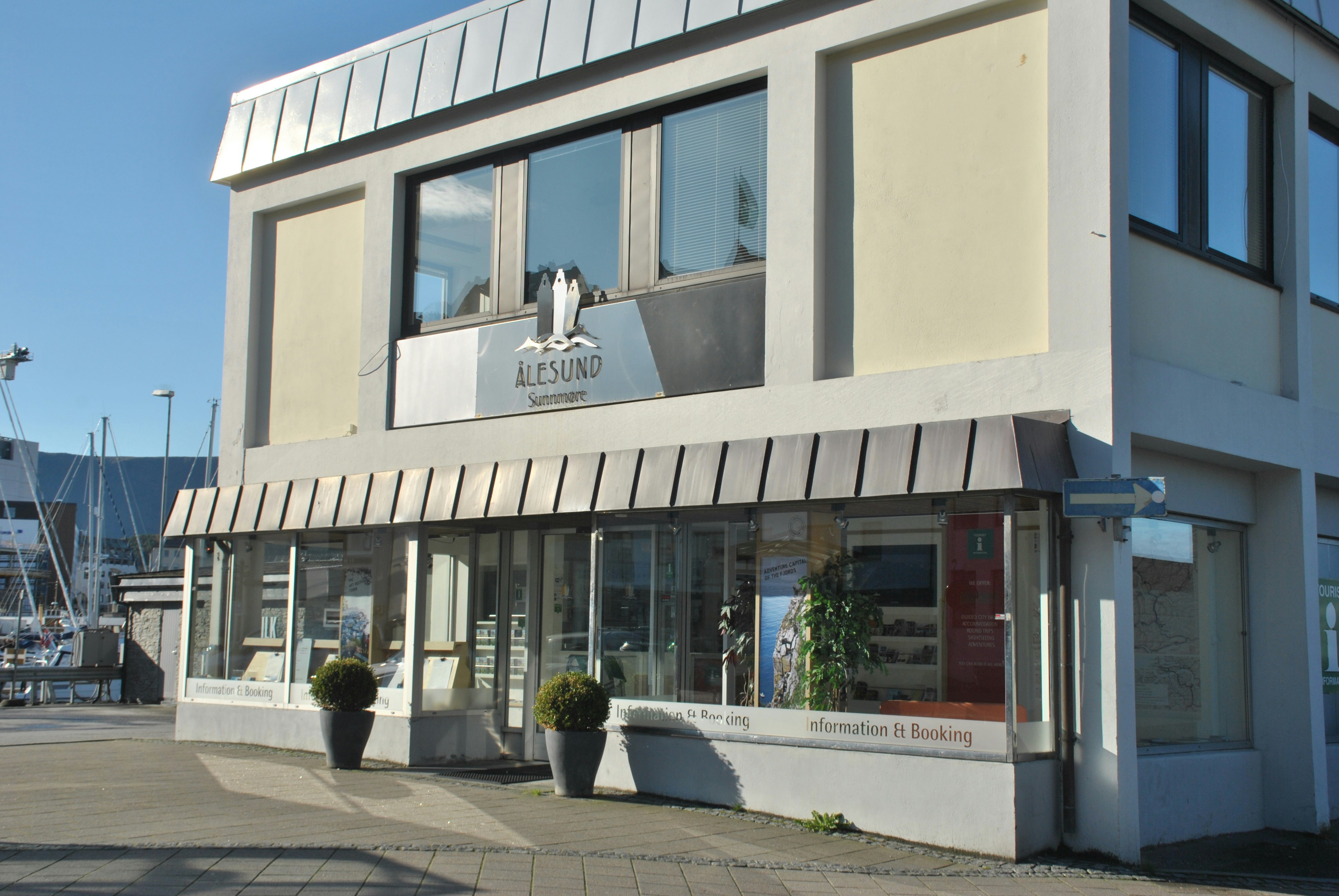 Corner Storefront with Signage and Glass Facade