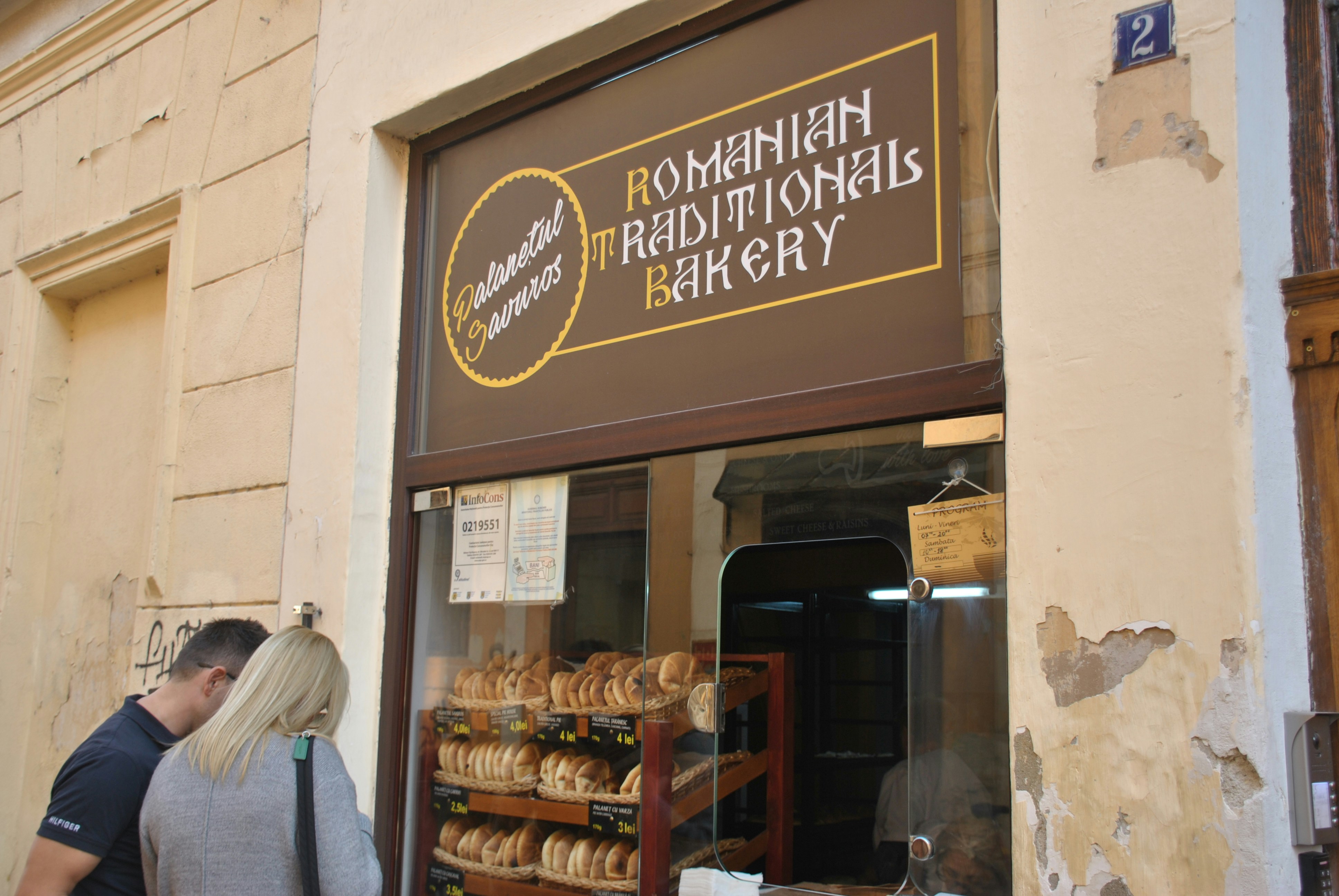 Sunlit Bakery Window with Fresh Pastries