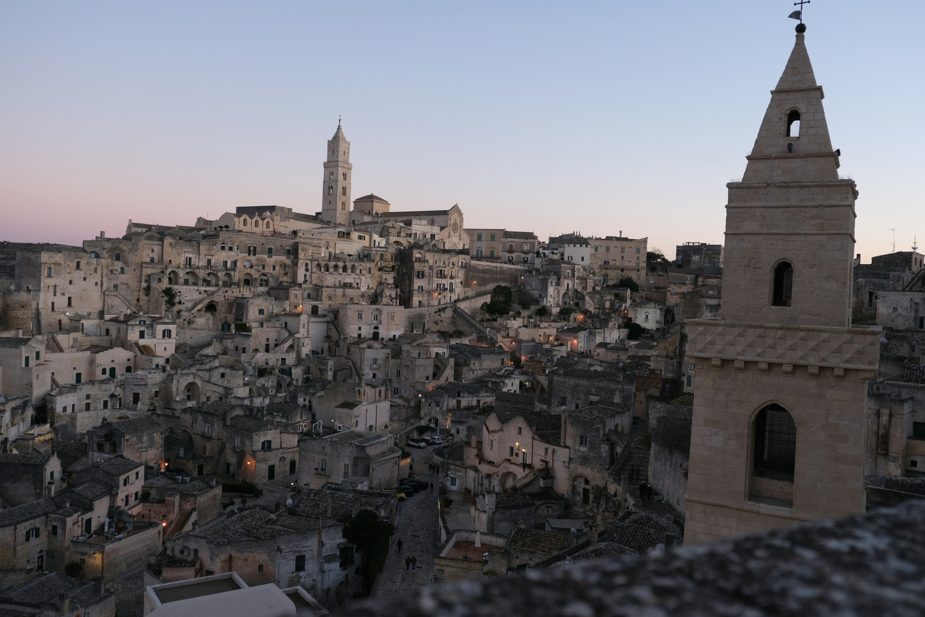 Twilight Spires Over Stone City