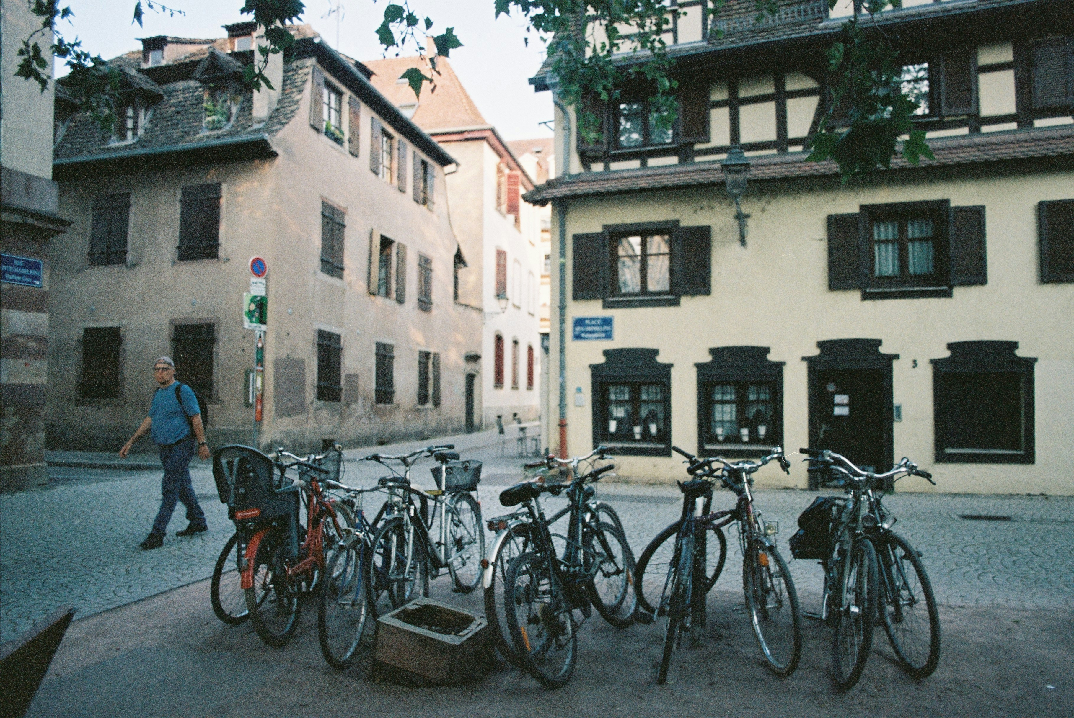 Bikes at the Quiet Corner: A German Town Square with Timeless Charm
