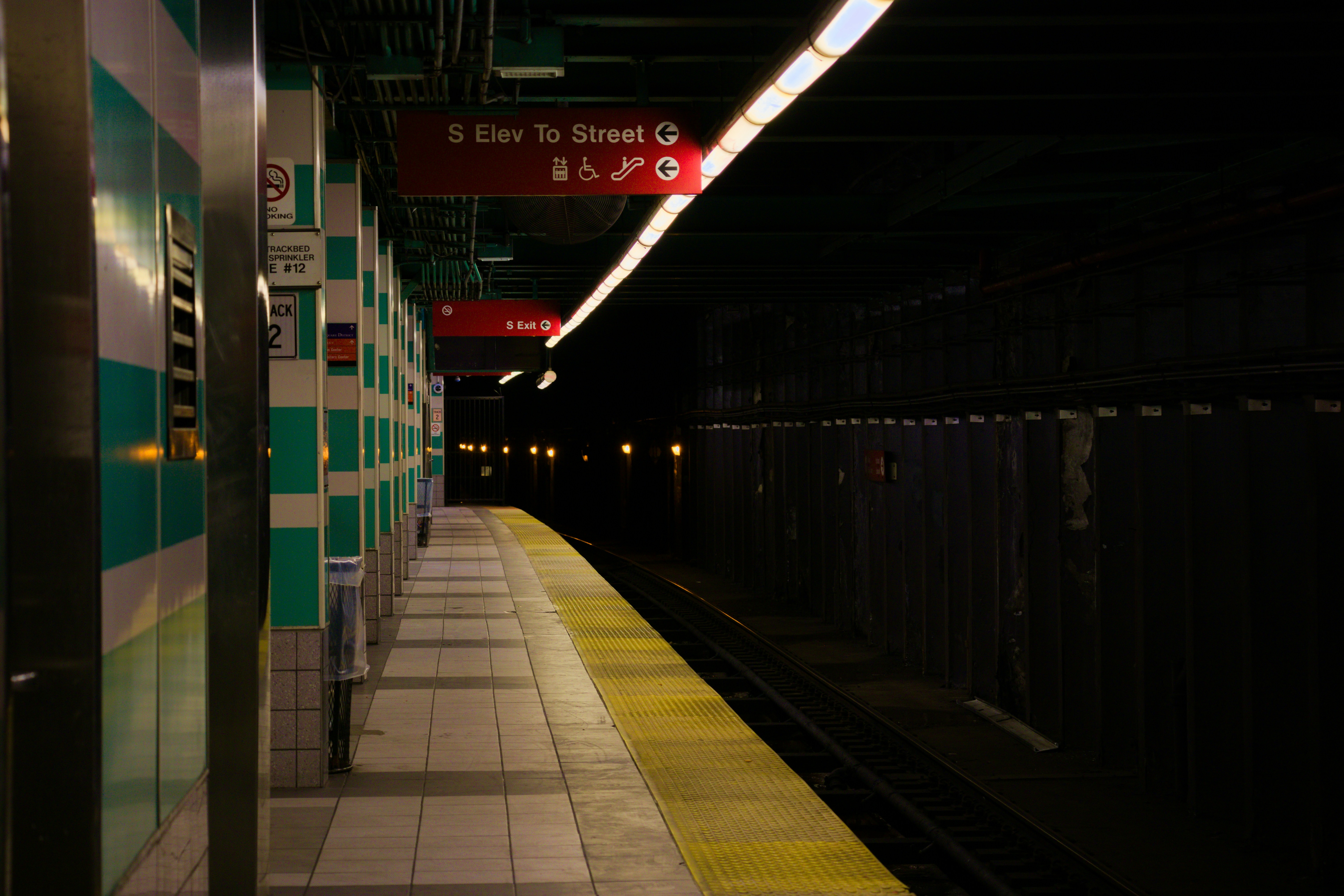 Platform Edge at Distant Tunnel