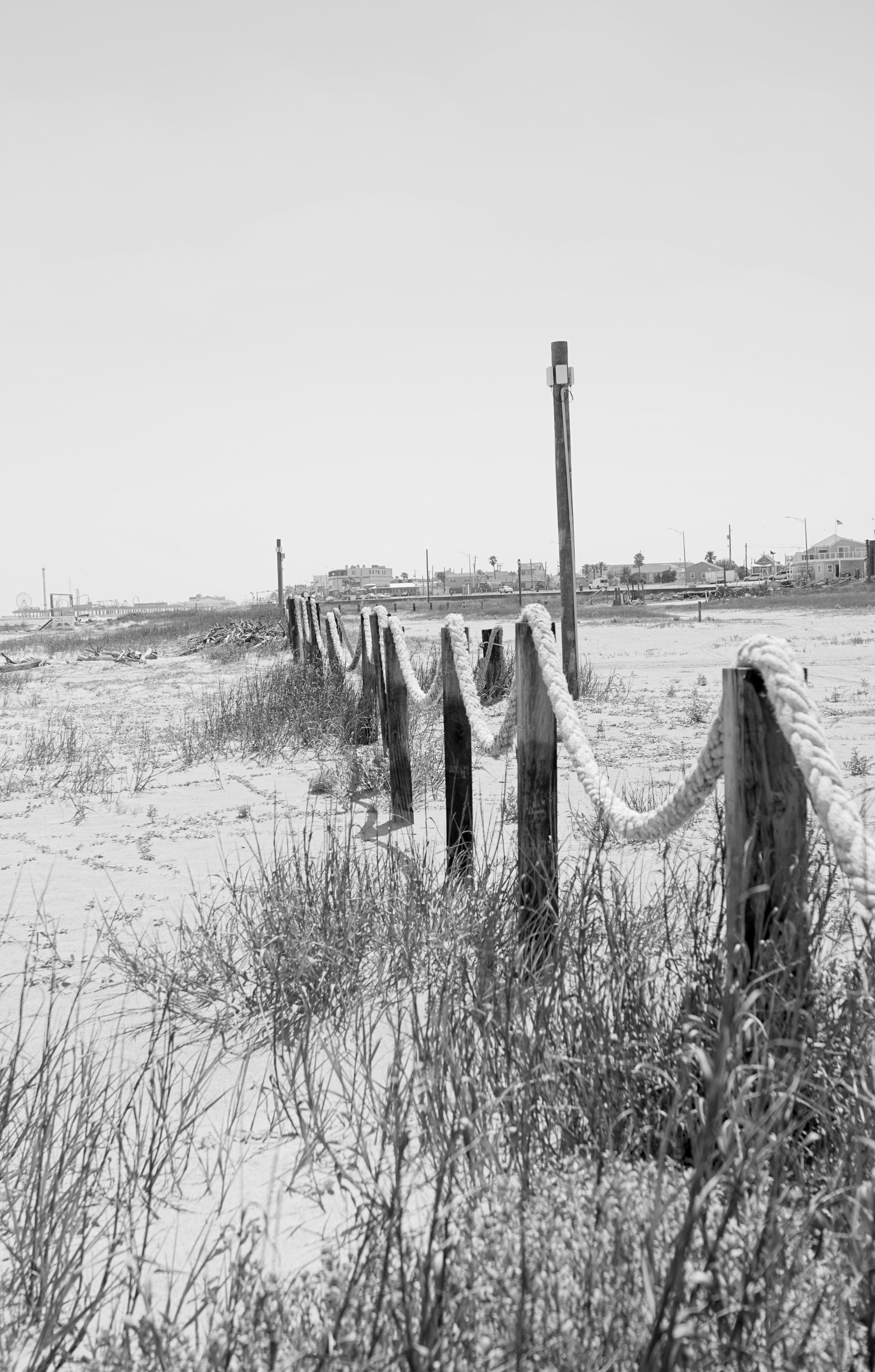 Coastal Ropeway: A Weathered Path Through Salt Flats