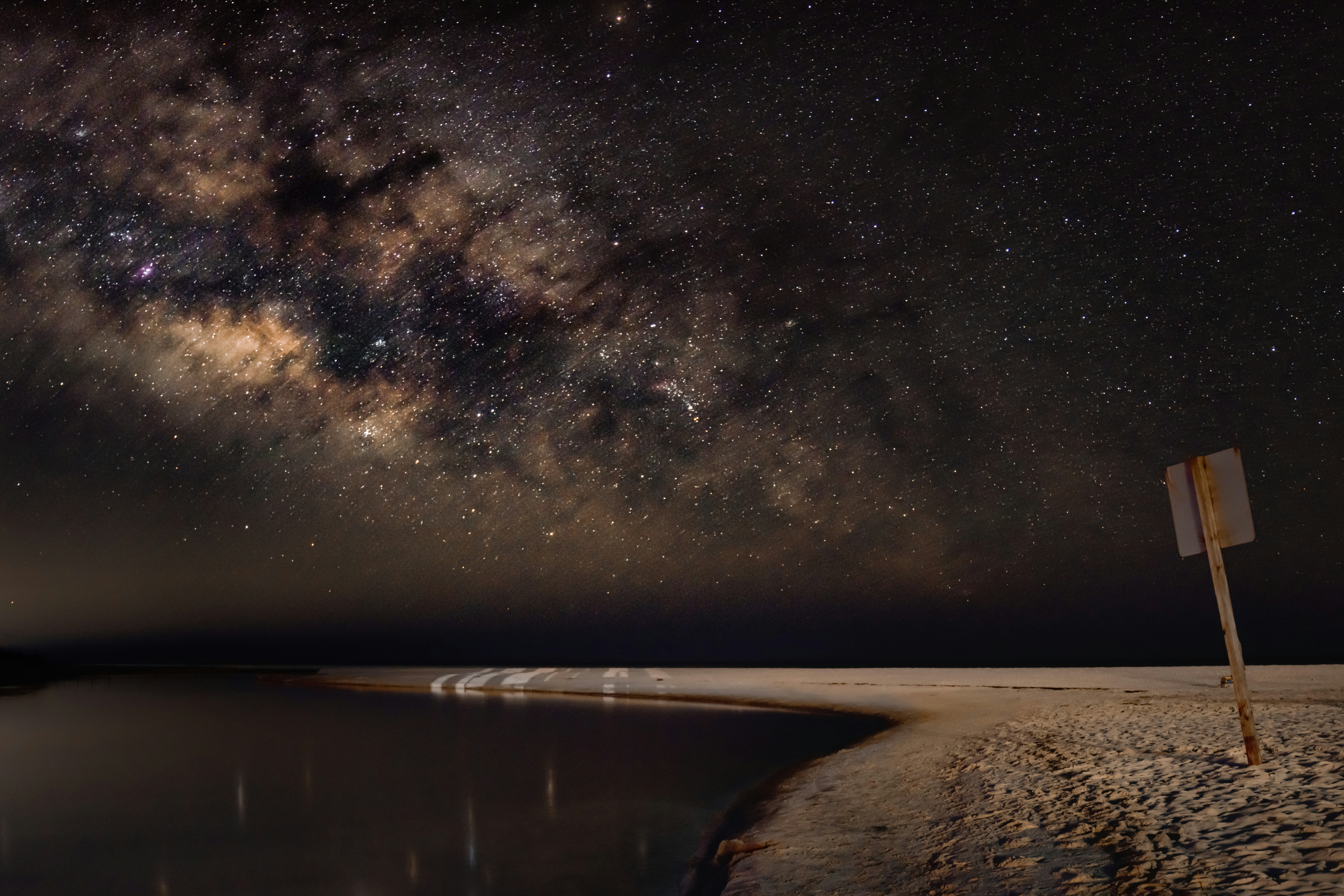 Milky Way Over Quiet Shoreline