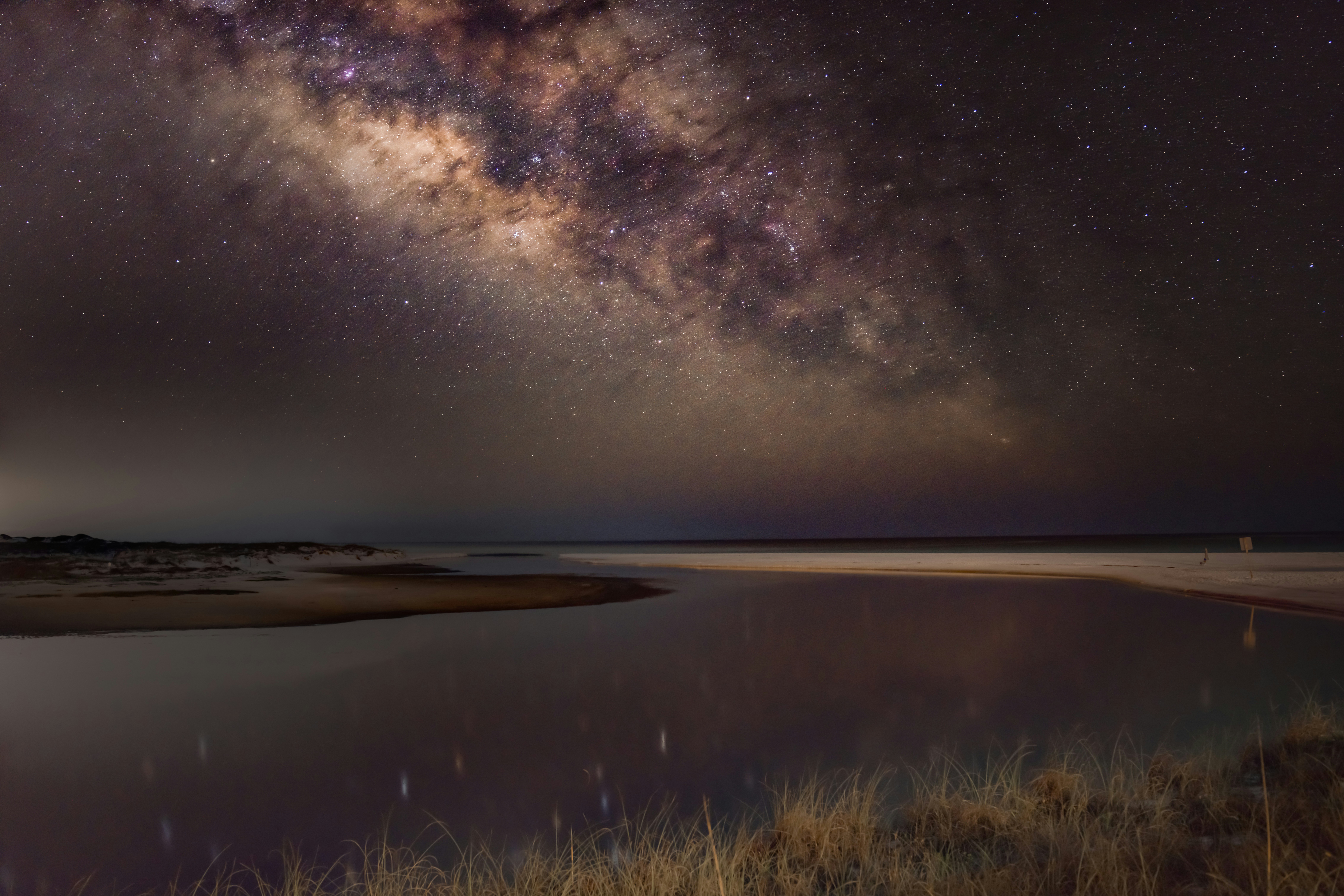 Milky Way Over Quiet Tide: A Night Sky Sink into Silent Shore