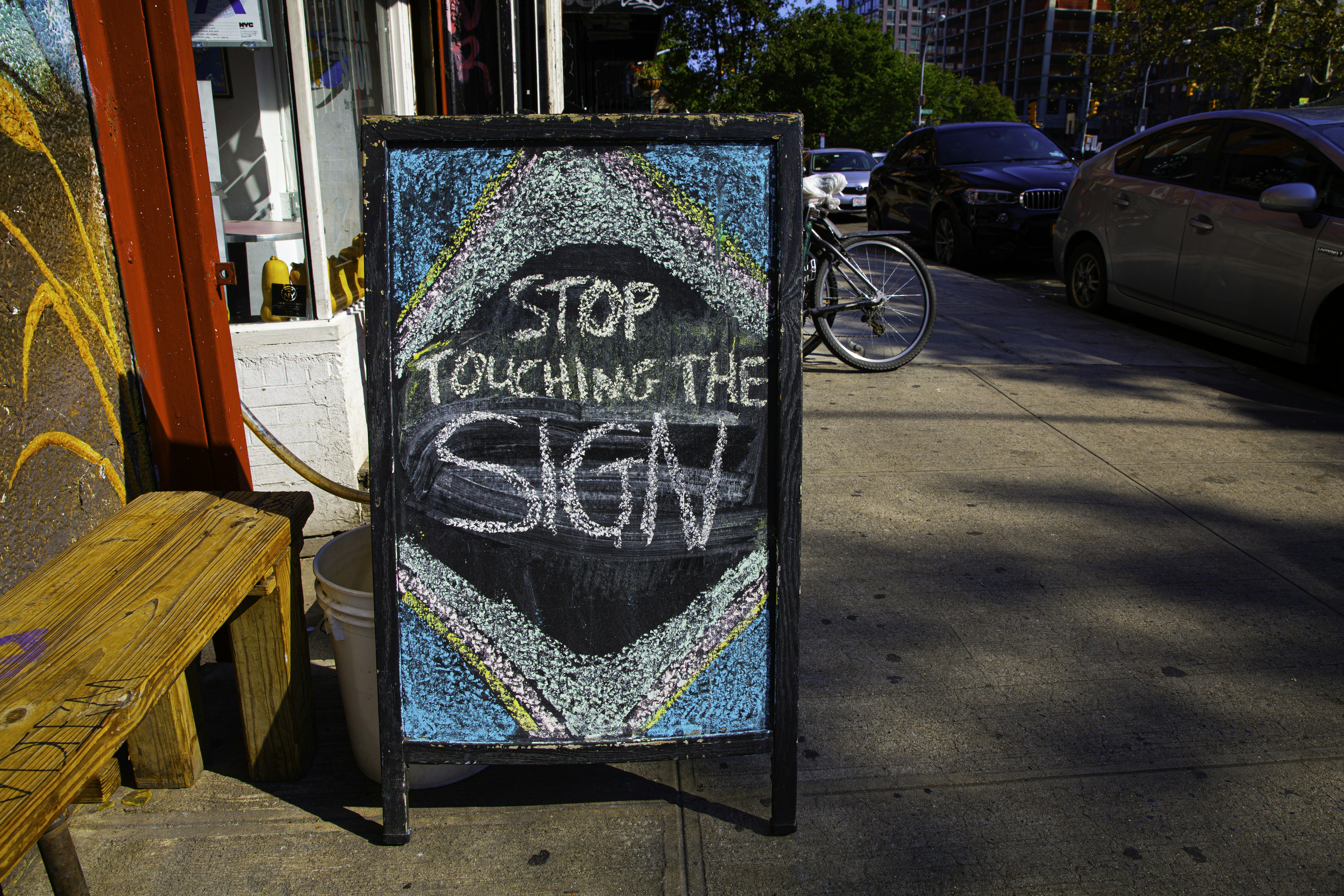 Chalkboard Message in Urban Light