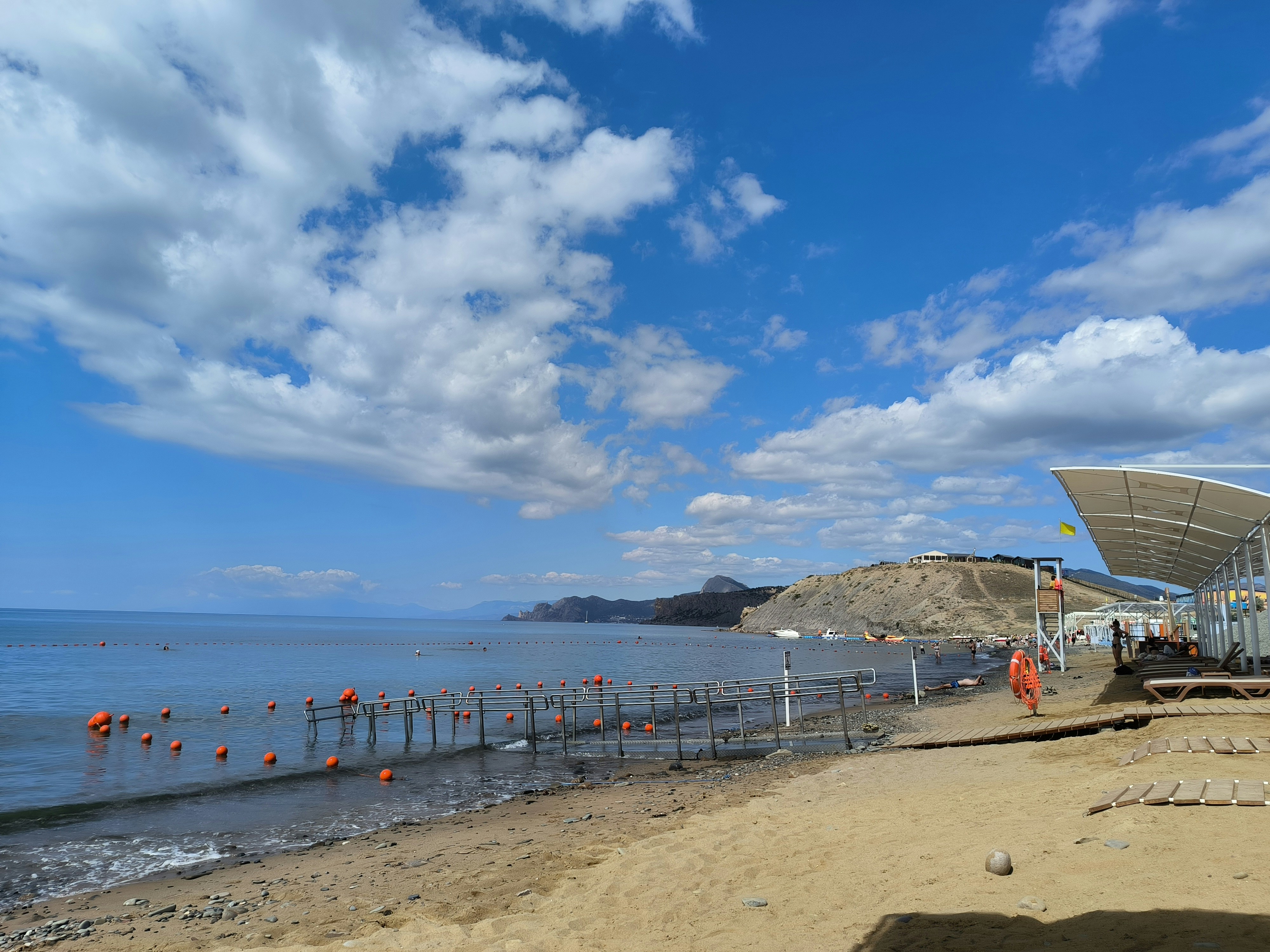 Coastal Promenade Under a Wide Sky