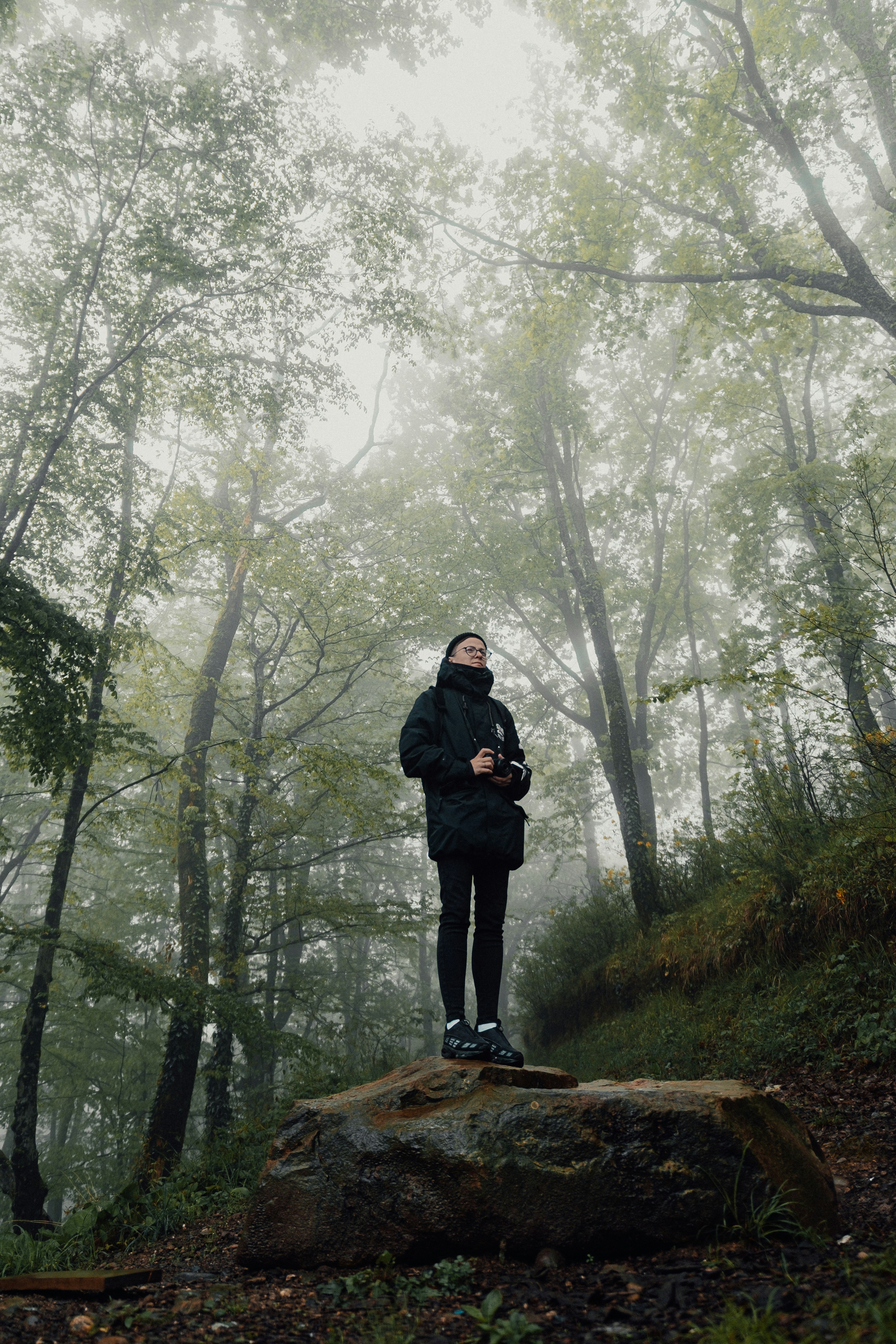 Fogbound Summit: A Photographer Reaches a Quiet Peak