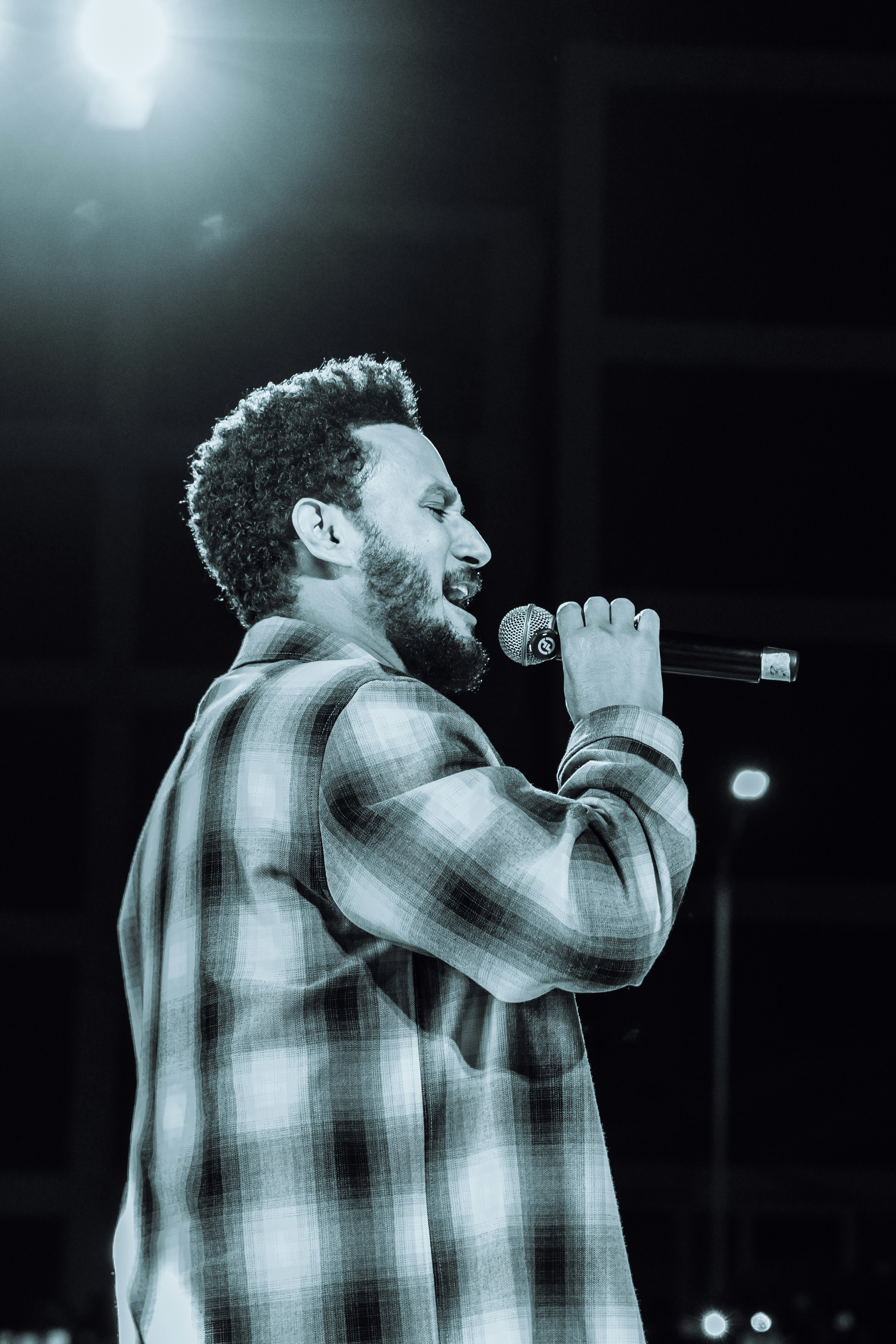 Midnight Mic: A Vocal Moment Under Stage Light