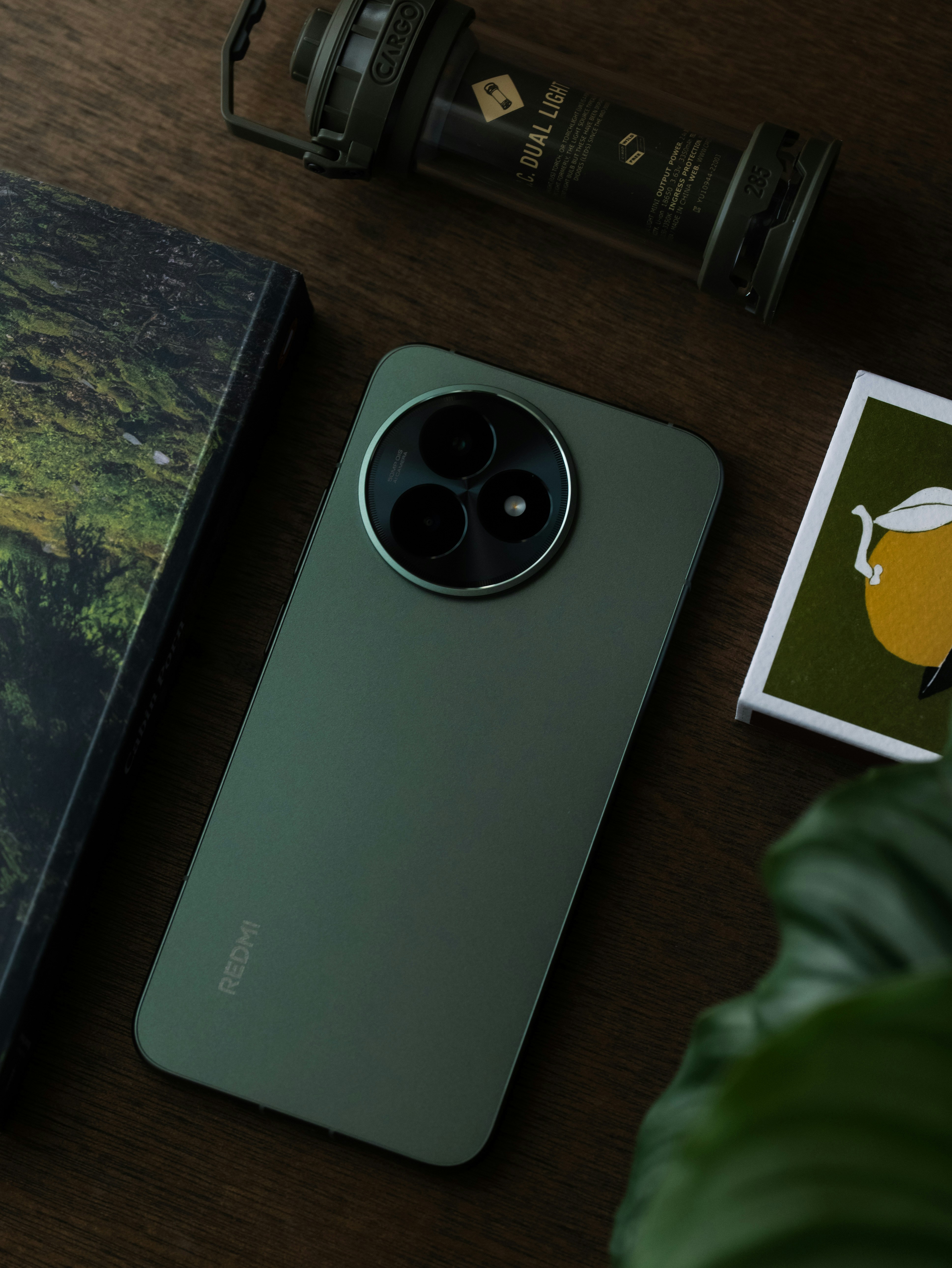 Green Slate: The iPhone-like Matte on a Desk with Accessories