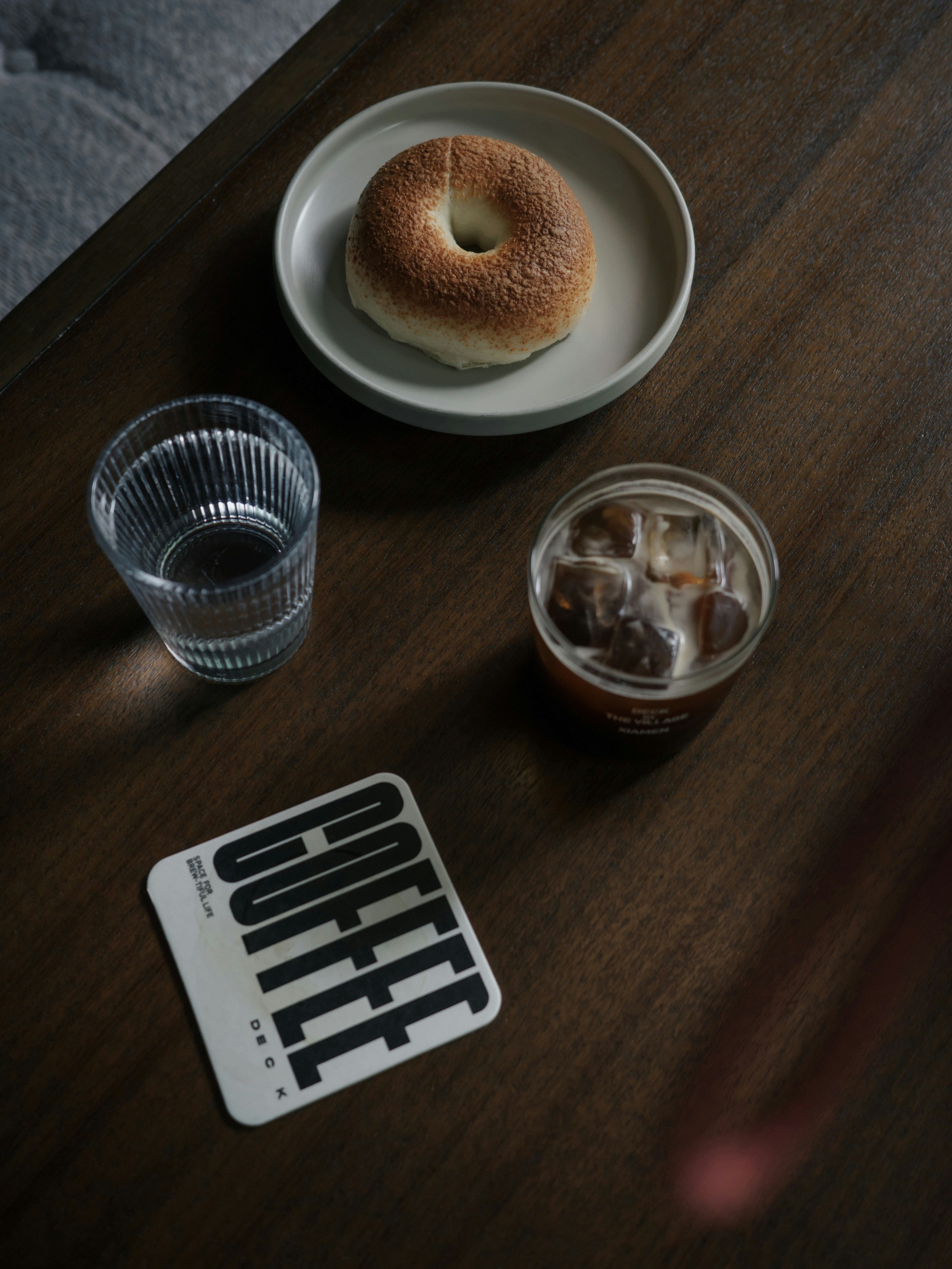 Coffee and Donut Still Life: Quiet Morning on Woodgrain