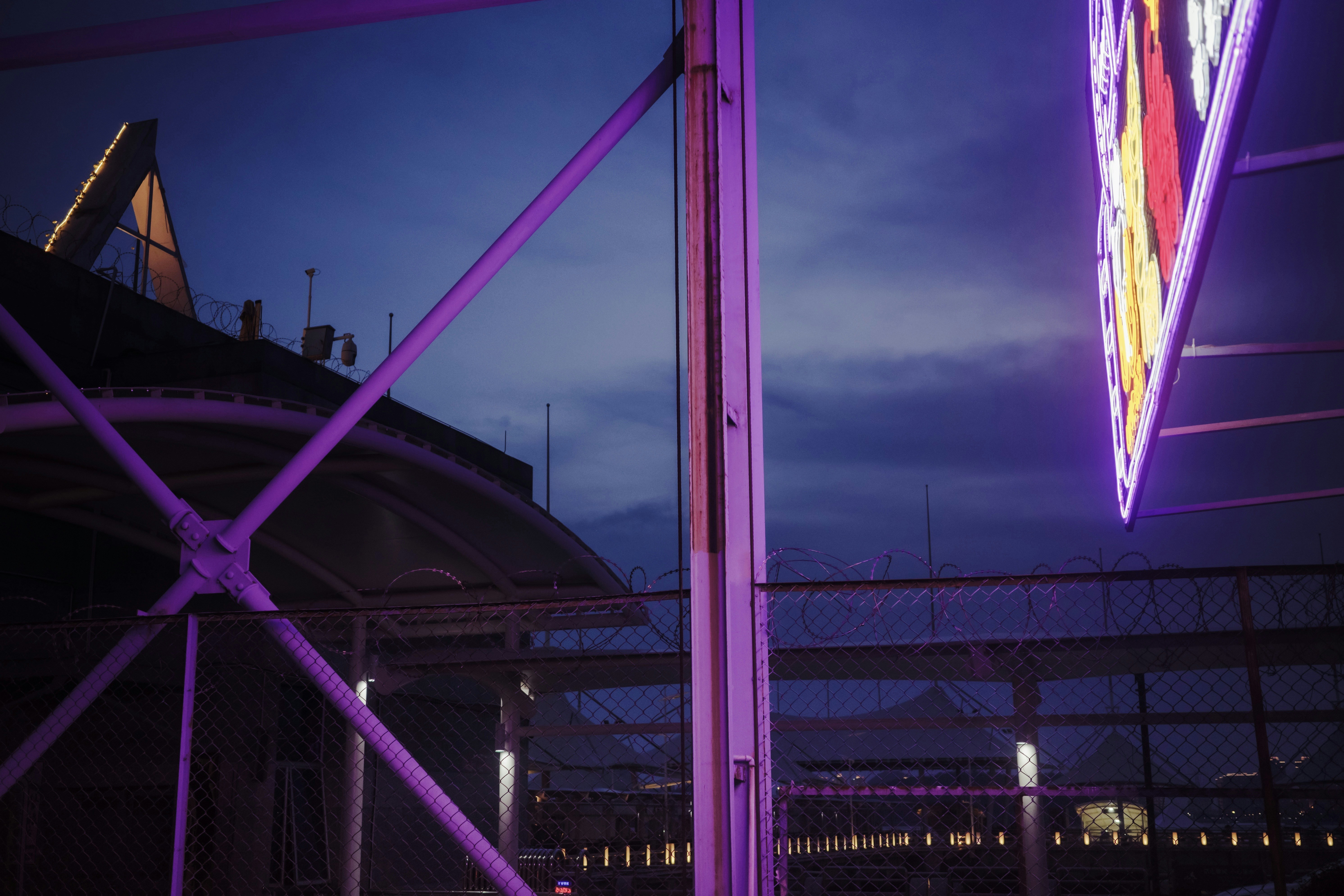Neon Lattice over Quiet Dusk: A Night at the Amphi Gate