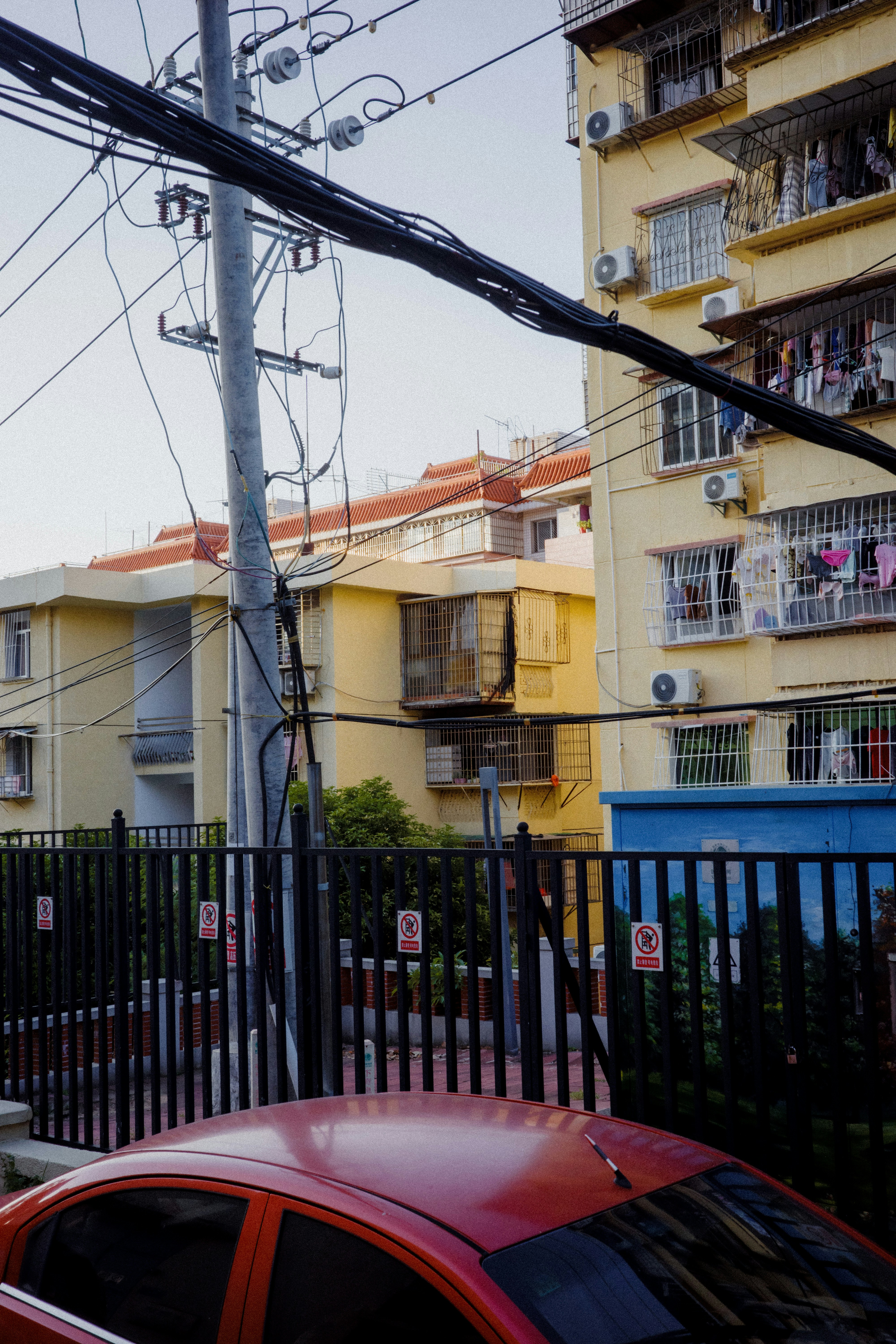 Wires of the City Crowned by Yellow Blocks