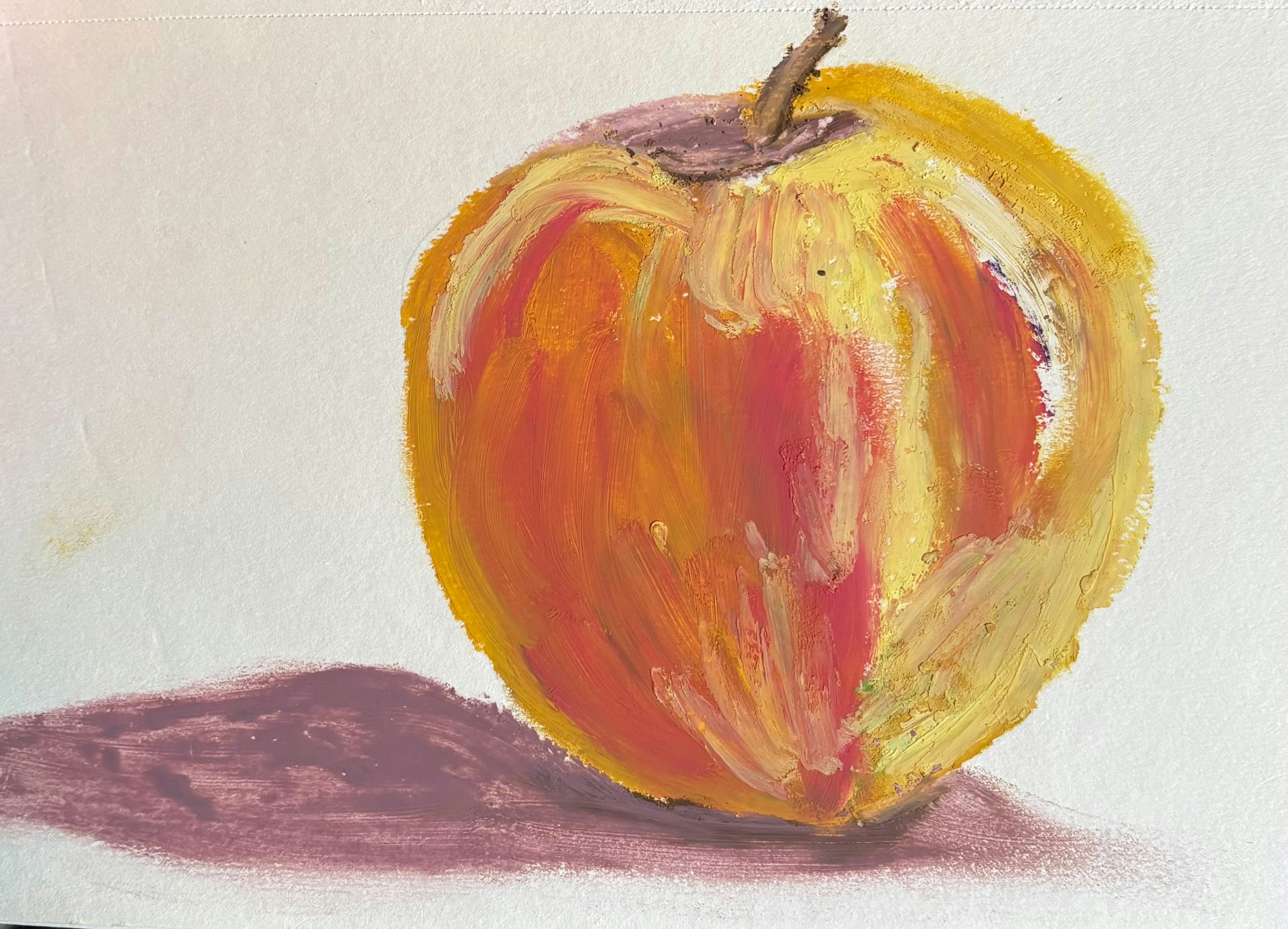 Sunlit Apple Study: A Painterly Still Life