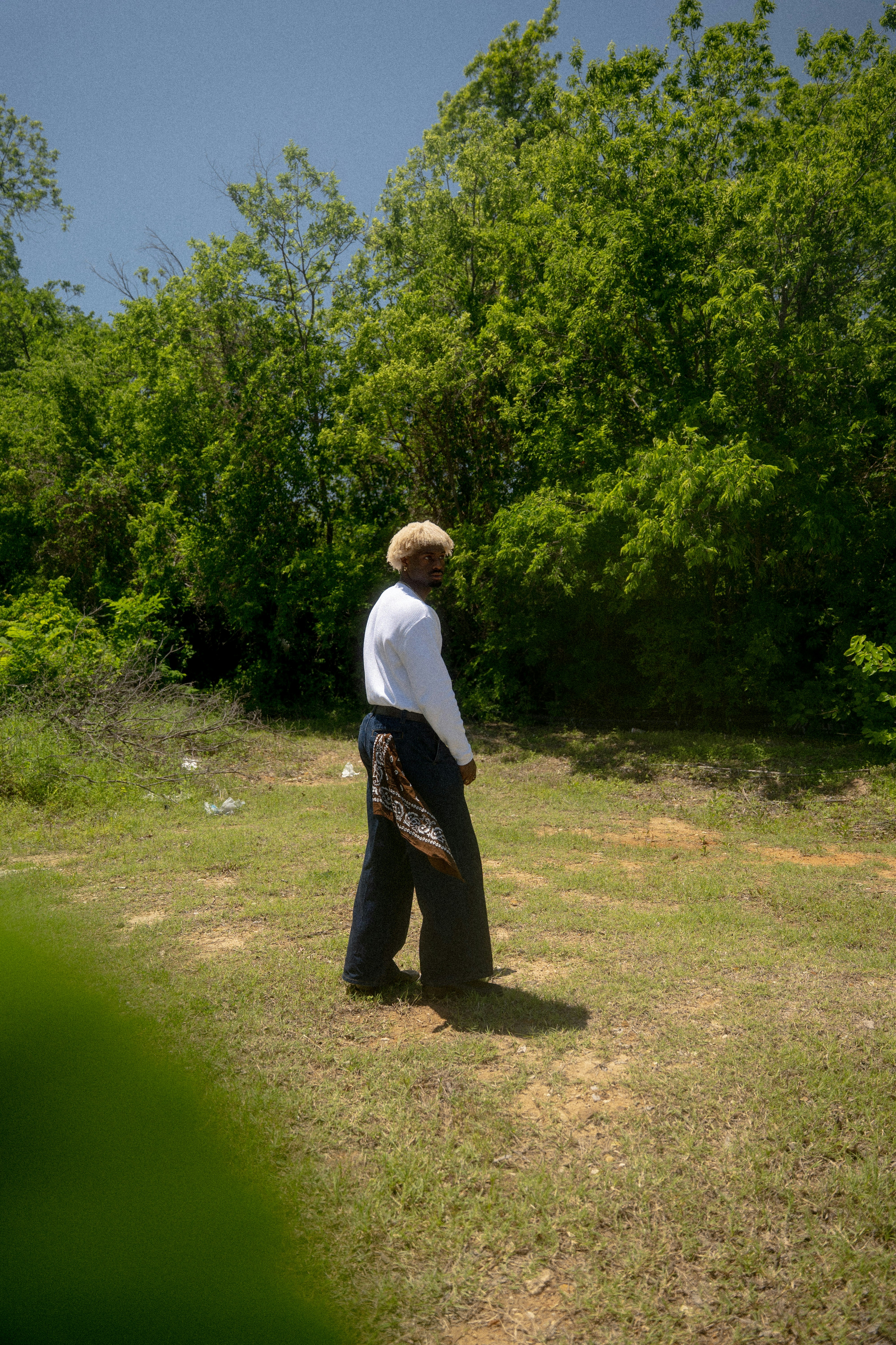 Heritage in the Clearing: A Quiet Portrait in Sunlit Grass