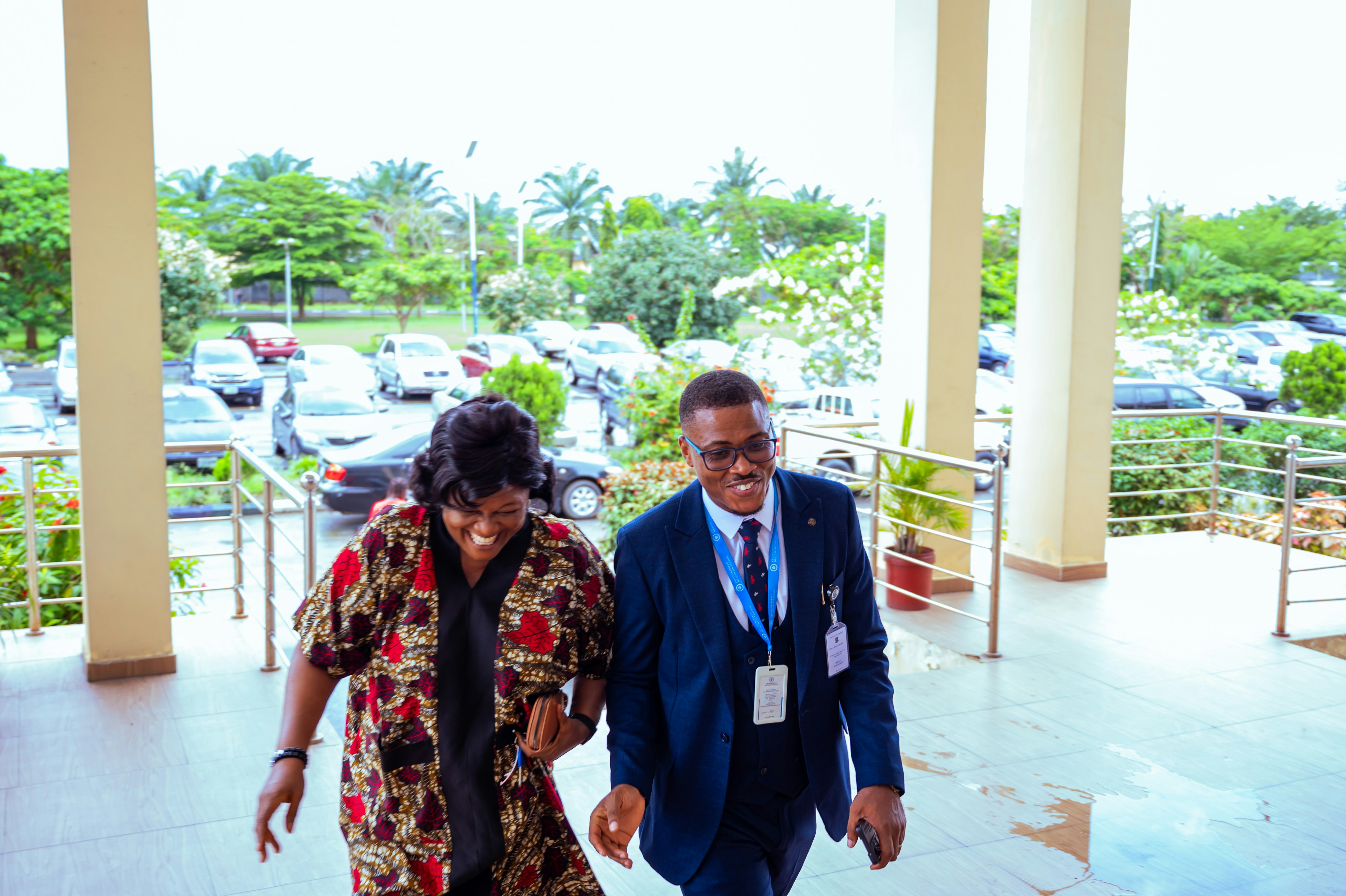 Walking Together: Colleagues Step into the Day
