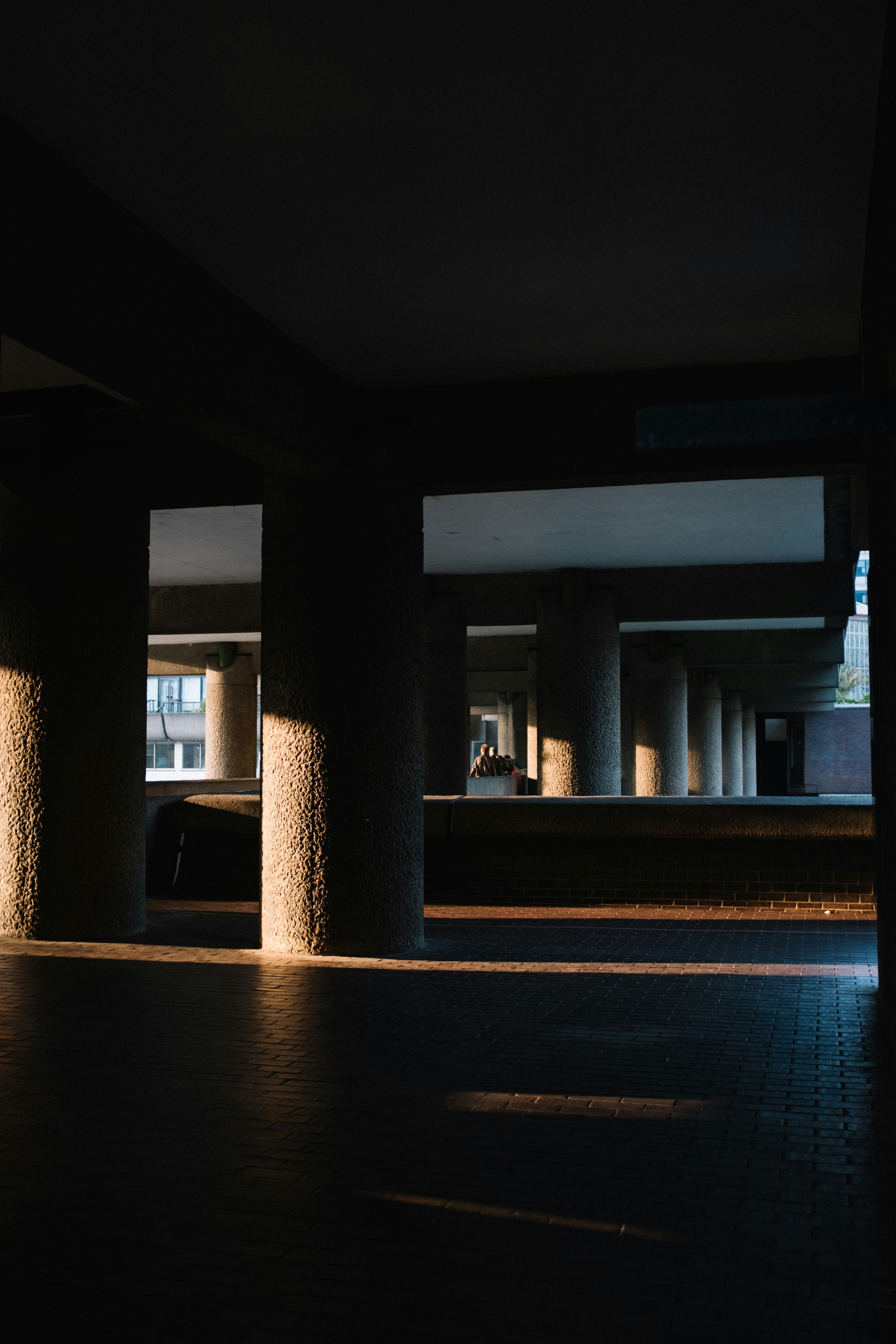 Columns of Light: Quiet Corridor of Shadows