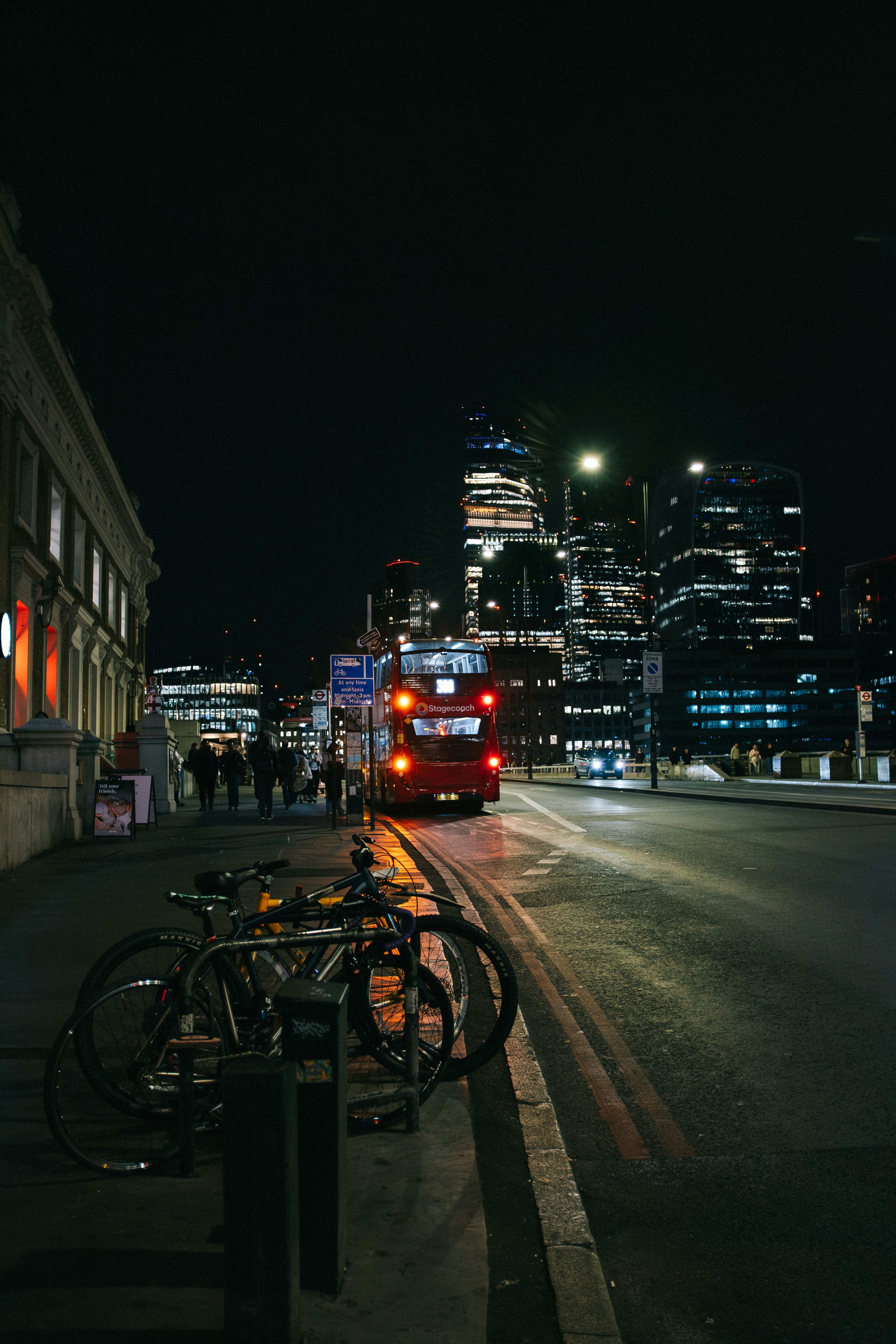 Midnight Coast: Bicycles and Bus Beneath a City That Never Sleeps