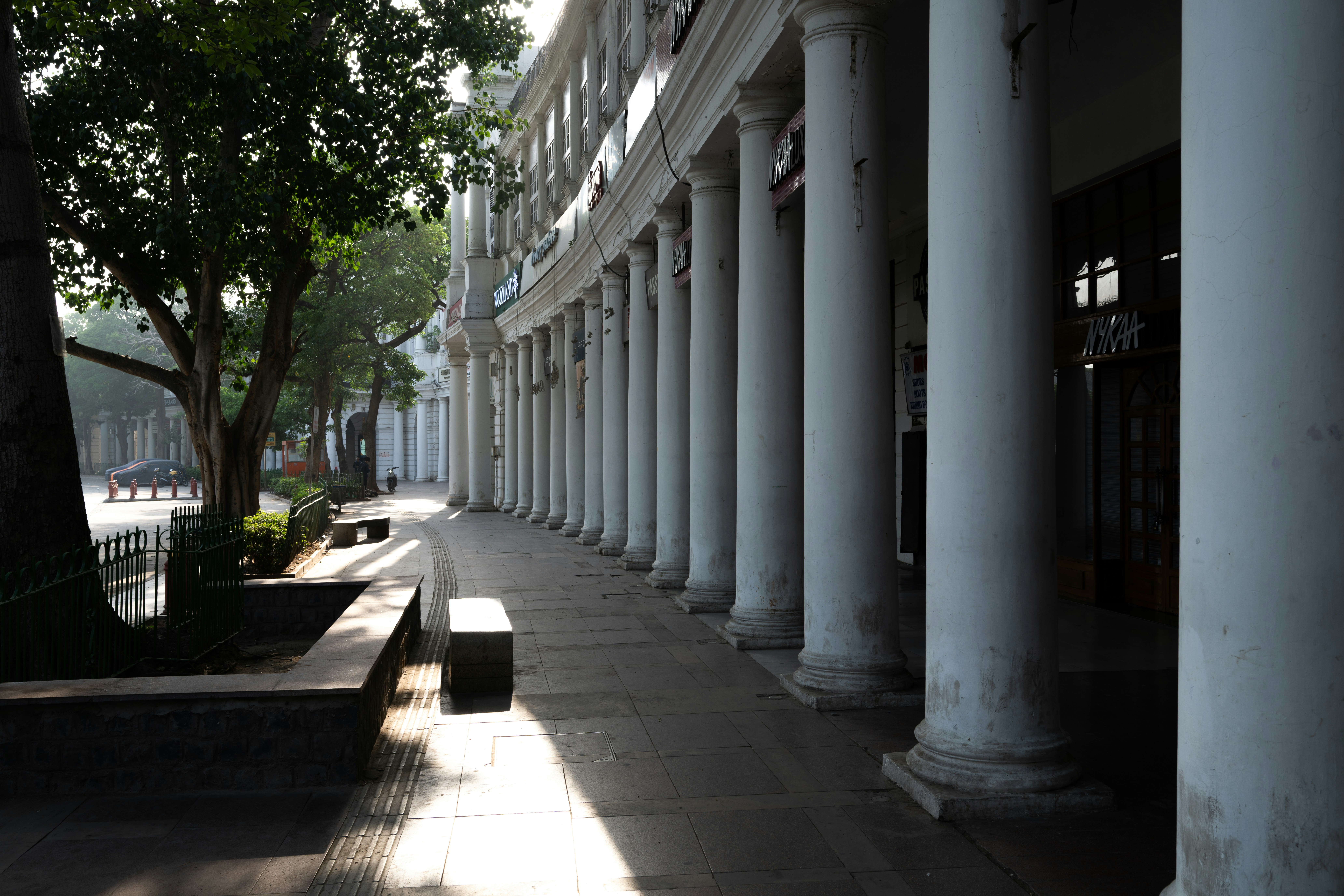 Columned Adventure: Light and Shadow Along the Arcaded Walk