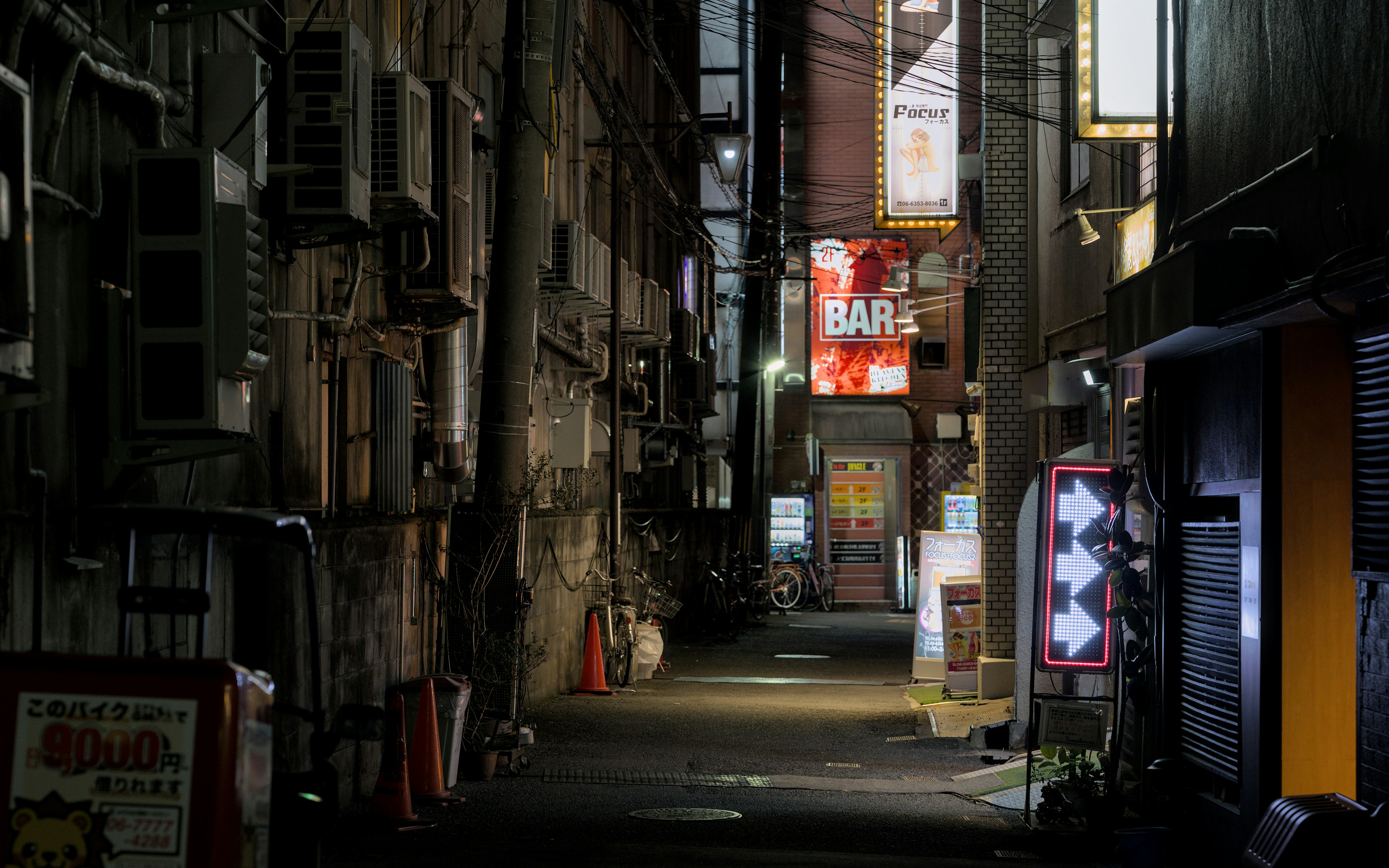 Neon Corridor: Quiet Night in an Urban Alley