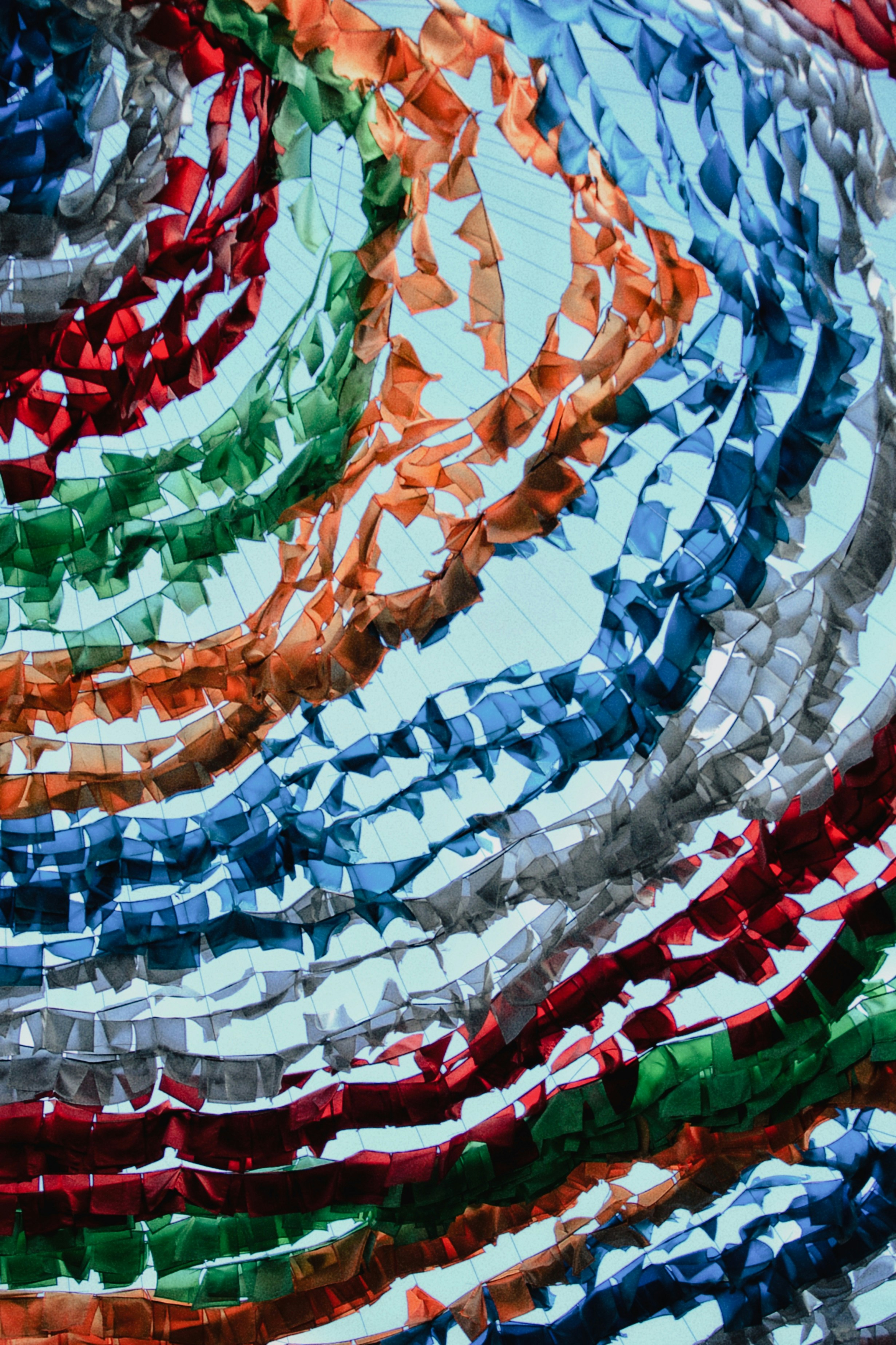 Threads of Motion: A Circular Cascade of Color