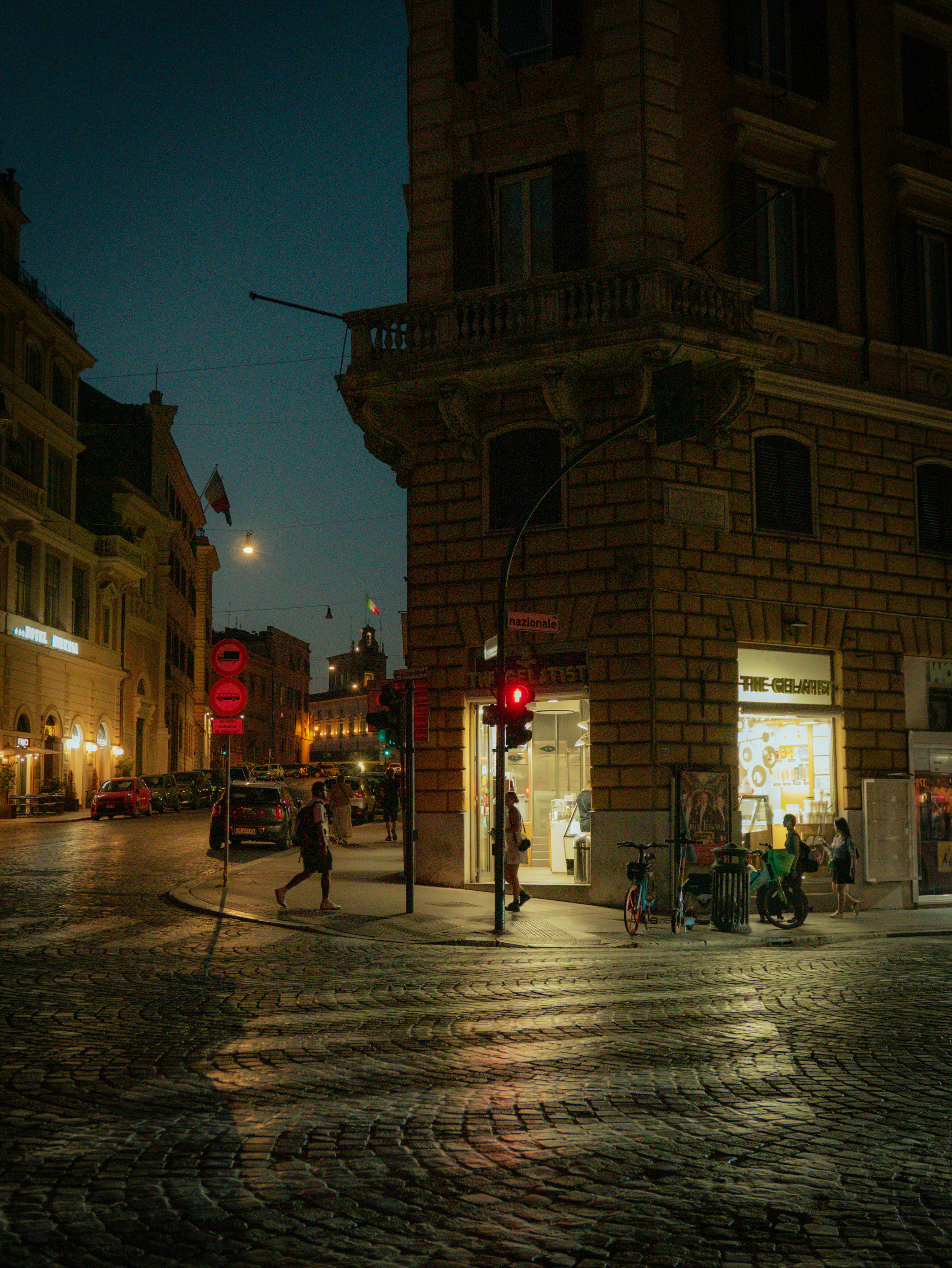 Midnight Street: Lanterns, Rain-Washed Cobbles and a Corner Store Glow
