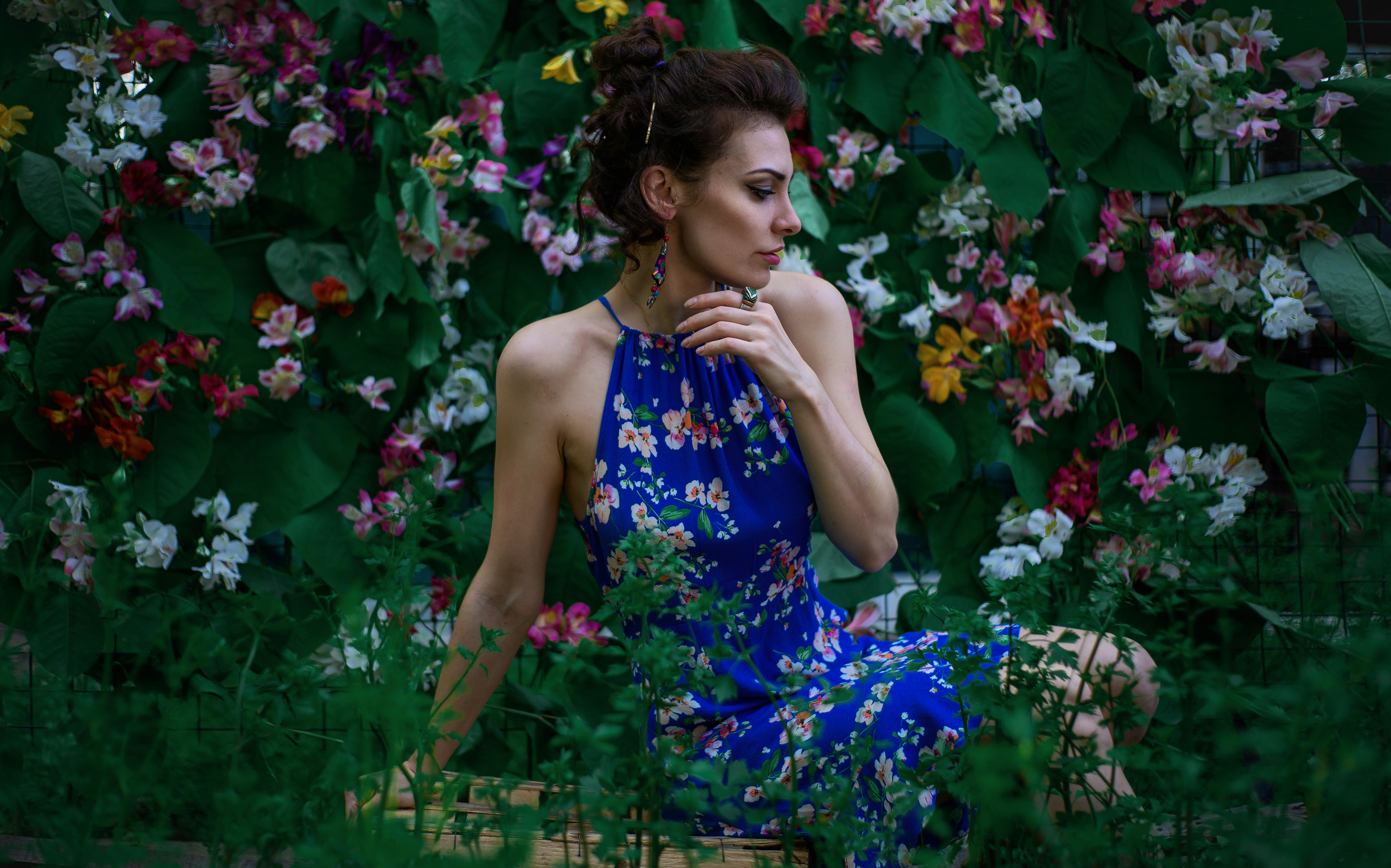 Blue Blossom in a Quiet Garden