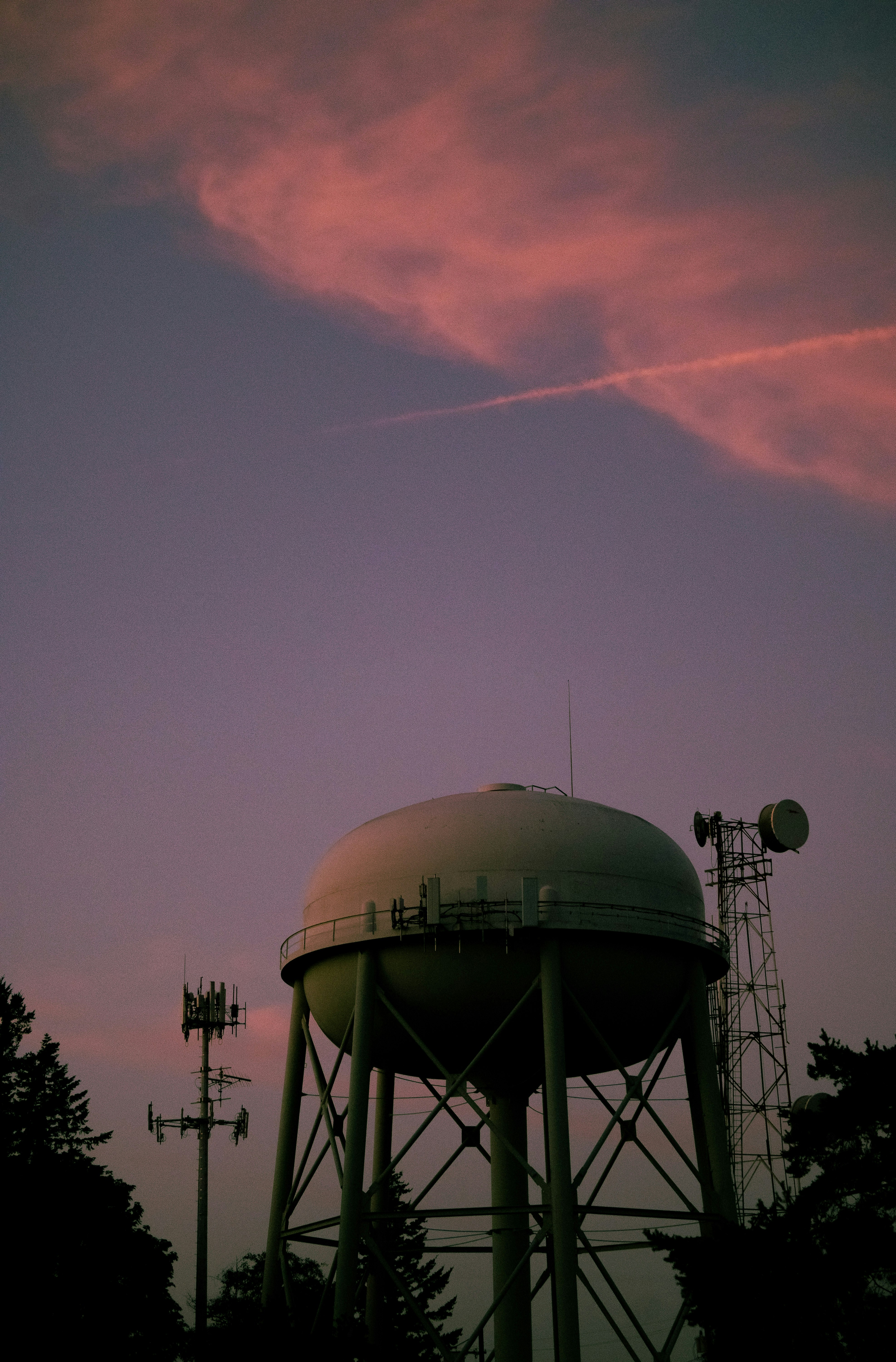 Cable-Driven Silence: Sunset Over the Water Tank