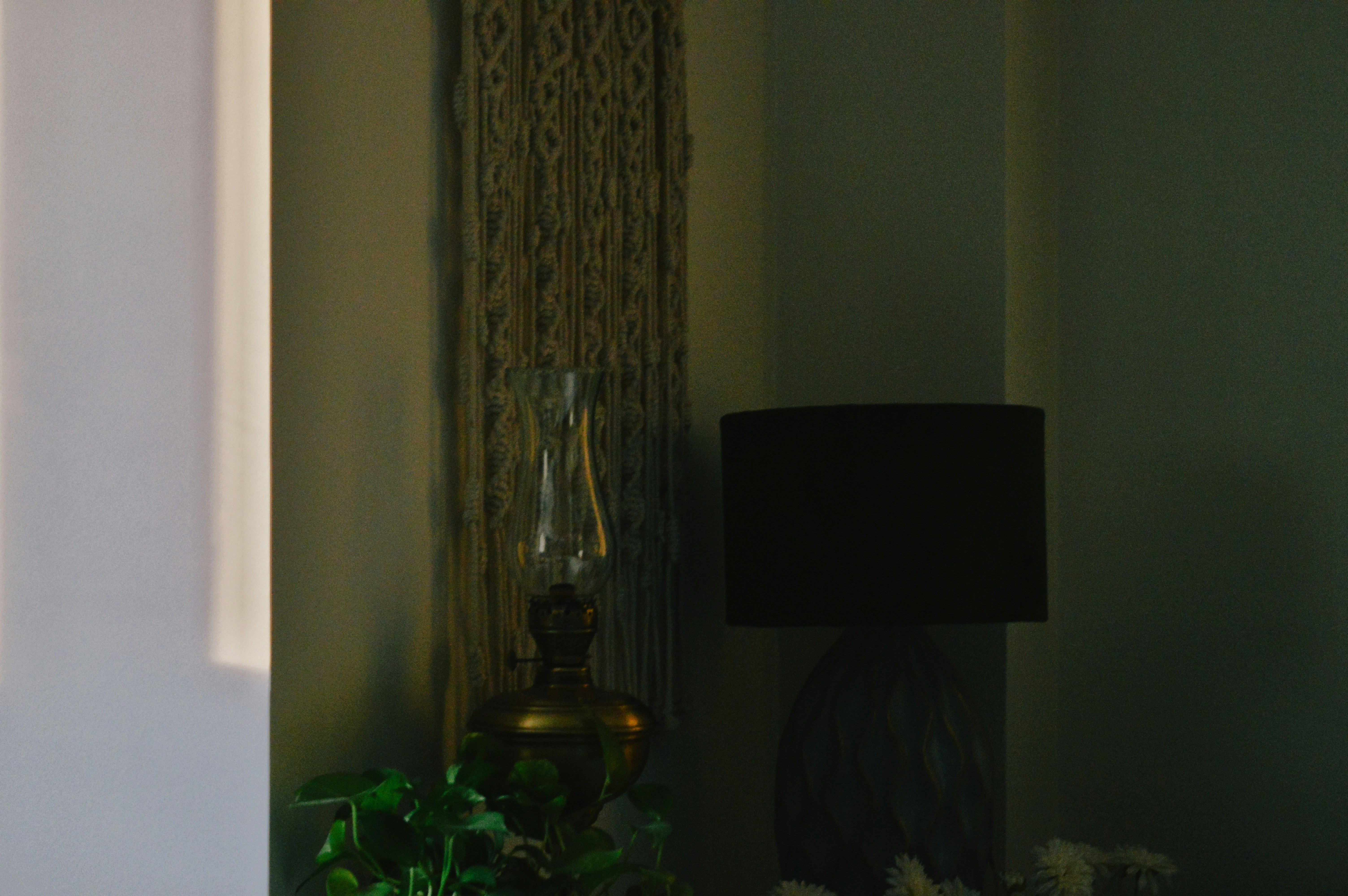 Lamplight Stillness in a Quiet Corner