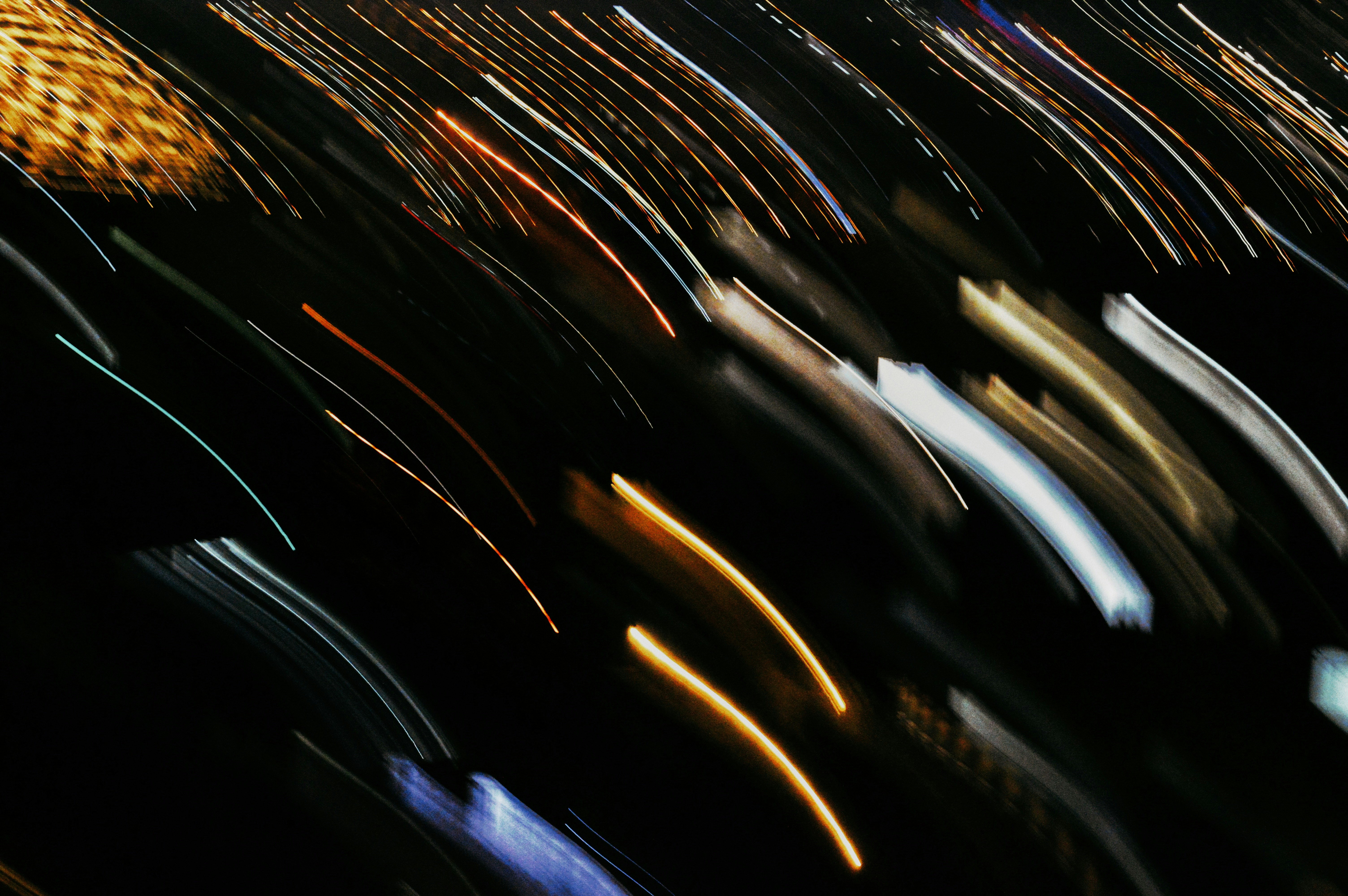 Chaotic City Lights in Motion Blur
